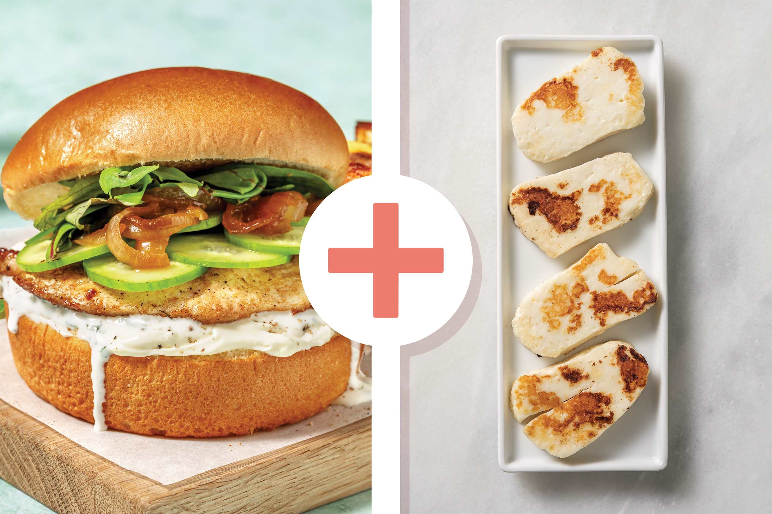 Classic Chicken & Haloumi Burger Recipe | HelloFresh