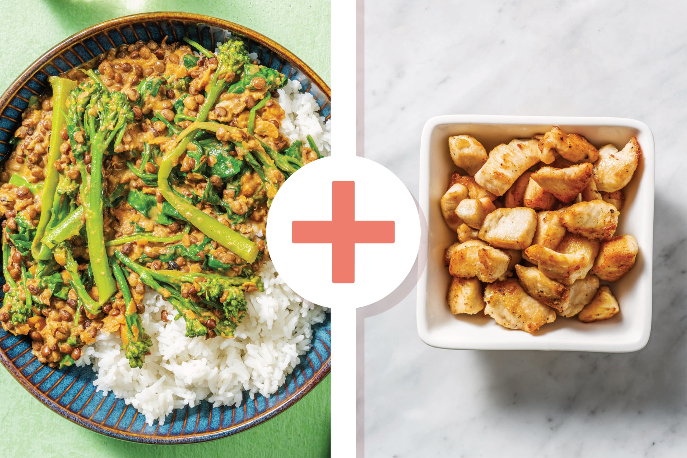 Coconut Indian Lentil, Chicken & Garlic Rice Recipe | HelloFresh