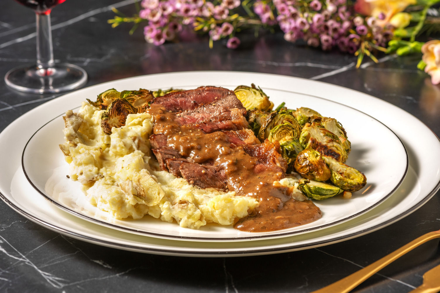 Truffle Striploin Steak and Pan Gravy Recipe | HelloFresh