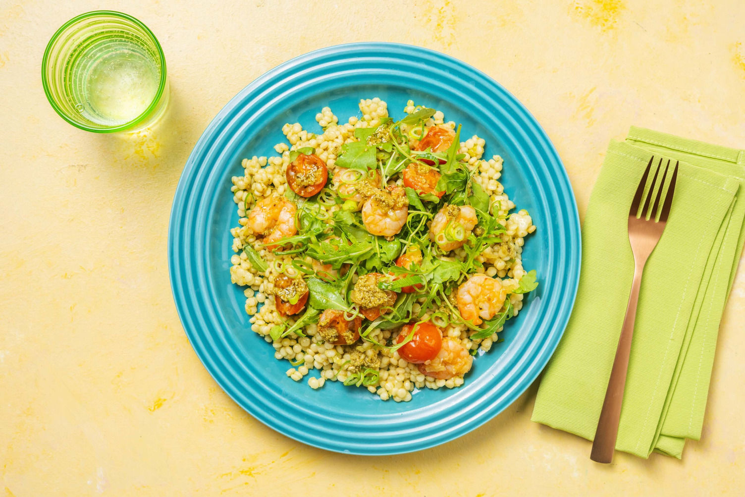 Couscous perlé épicé aux crevettes Recette | HelloFresh