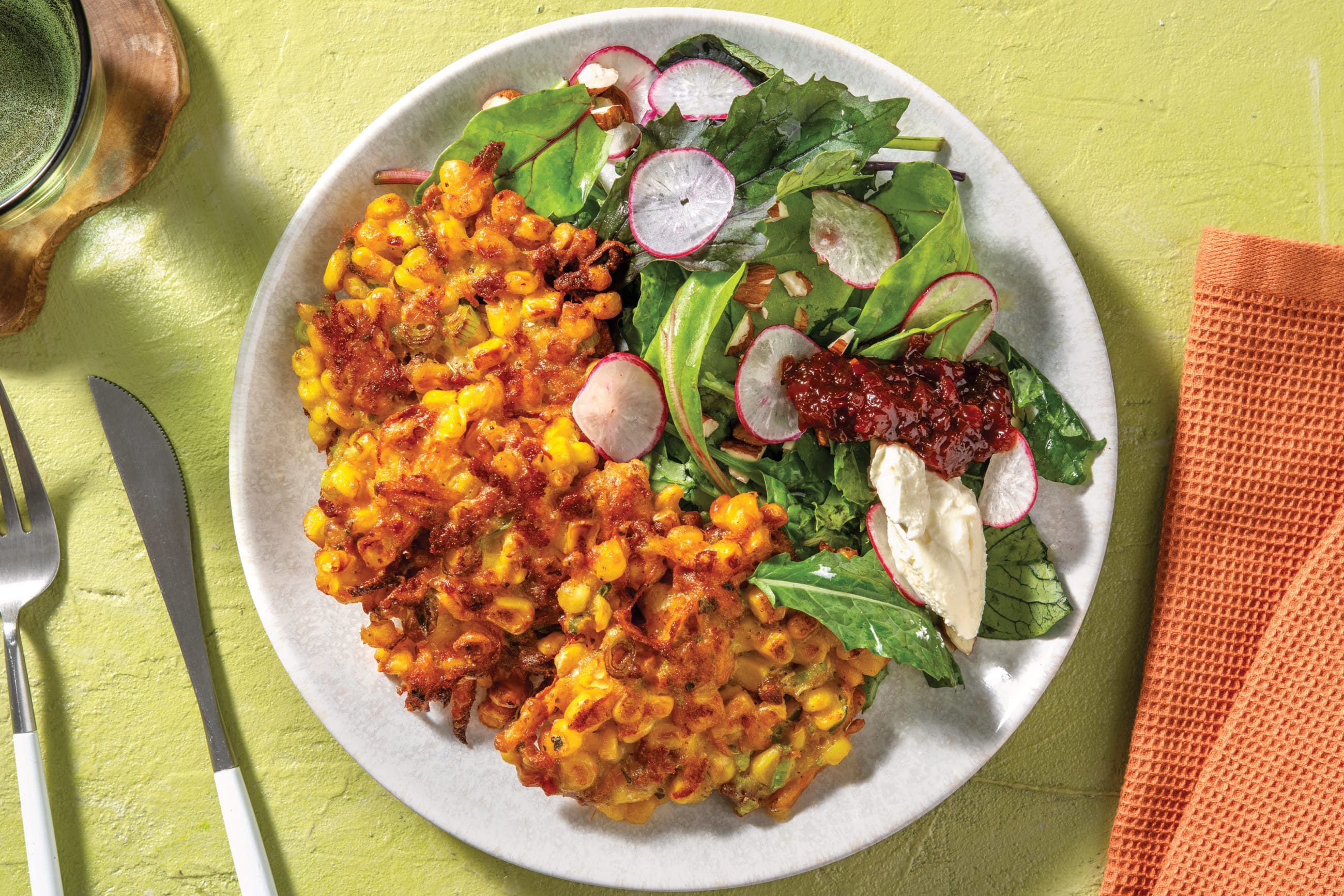 Cheesy Bacon & Corn Fritters Recipe | HelloFresh