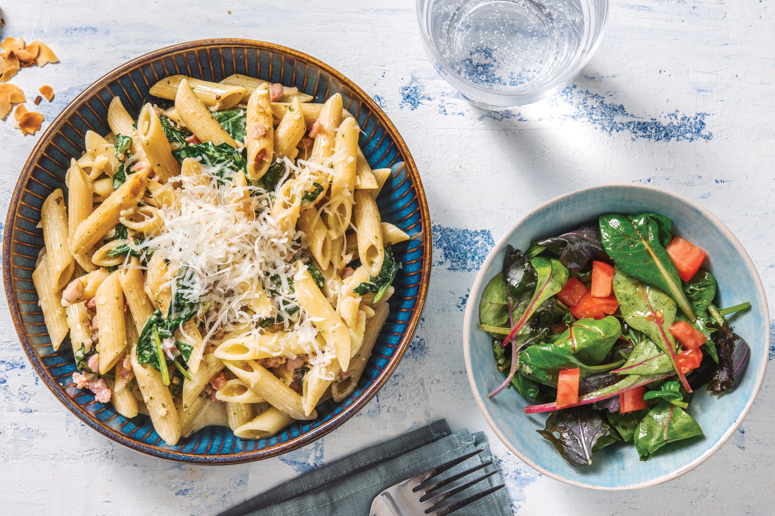 Creamy Cheesy Bacon & Basil Pesto Fusilli Recipe | HelloFresh