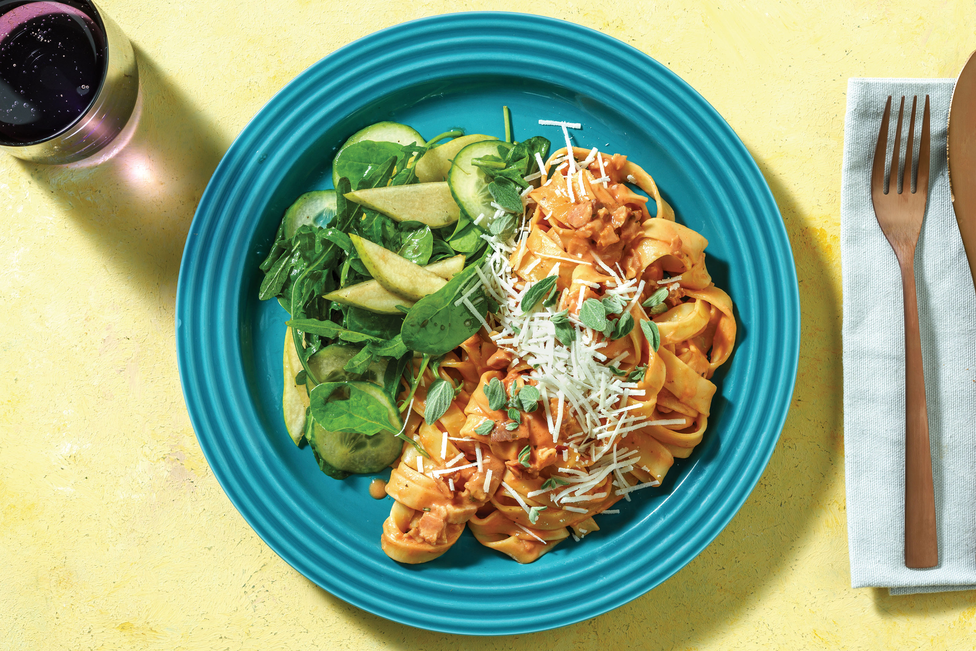 Creamy Bacon & Tomato Fresh Fettucine Recipe | HelloFresh