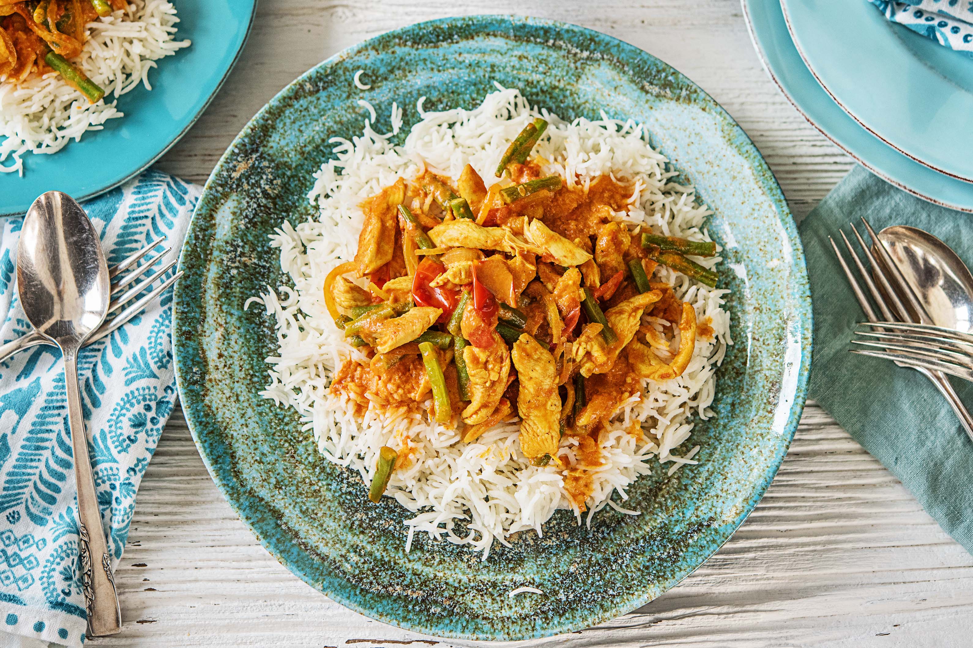 Chicken Curry with Green Beans and Rice Recipe | HelloFresh
