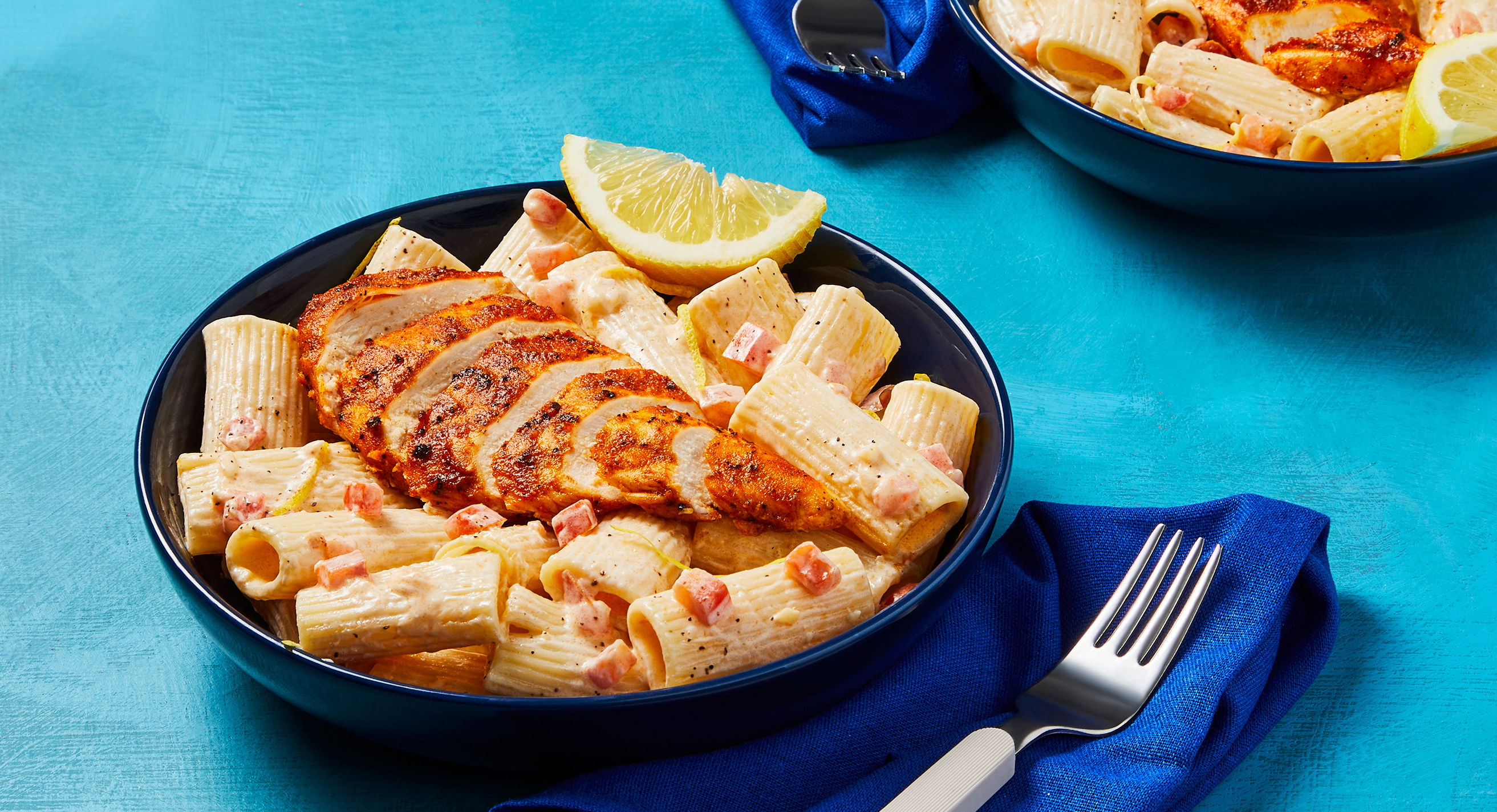 Creamy Garlic Riggies with Chicken Recipe | HelloFresh