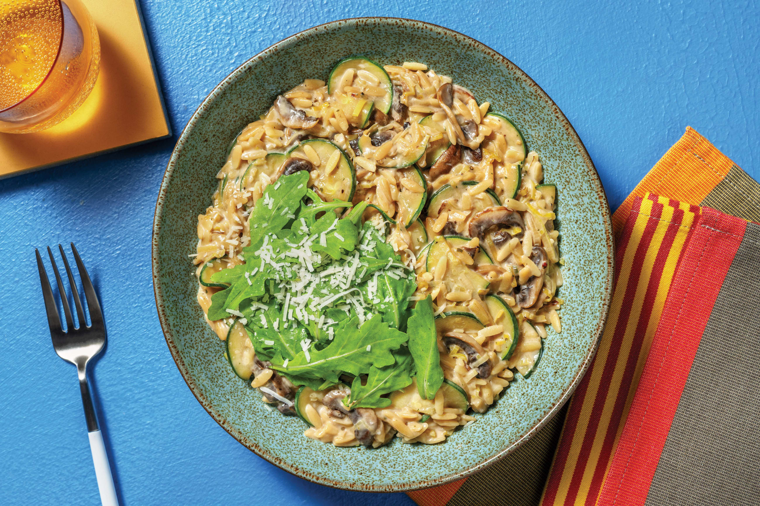 Creamy Chicken Mushroom & Courgette Risoni Recipe | HelloFresh