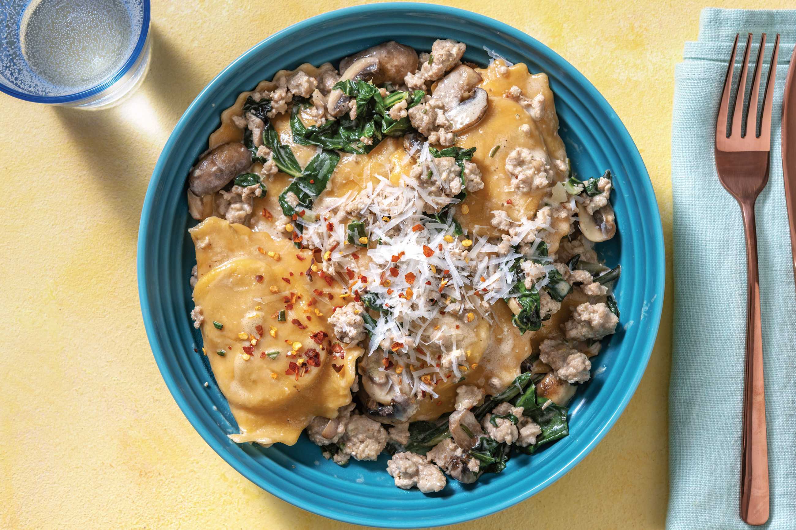 Creamy Pork & Pumpkin Ravioli Recipe | HelloFresh