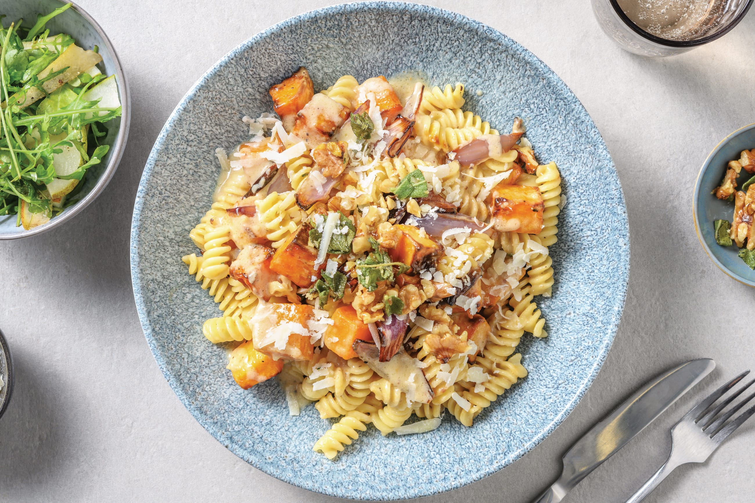 Creamy Pumpkin Fusilli & Sage-Walnut Crumb Recipe | HelloFresh