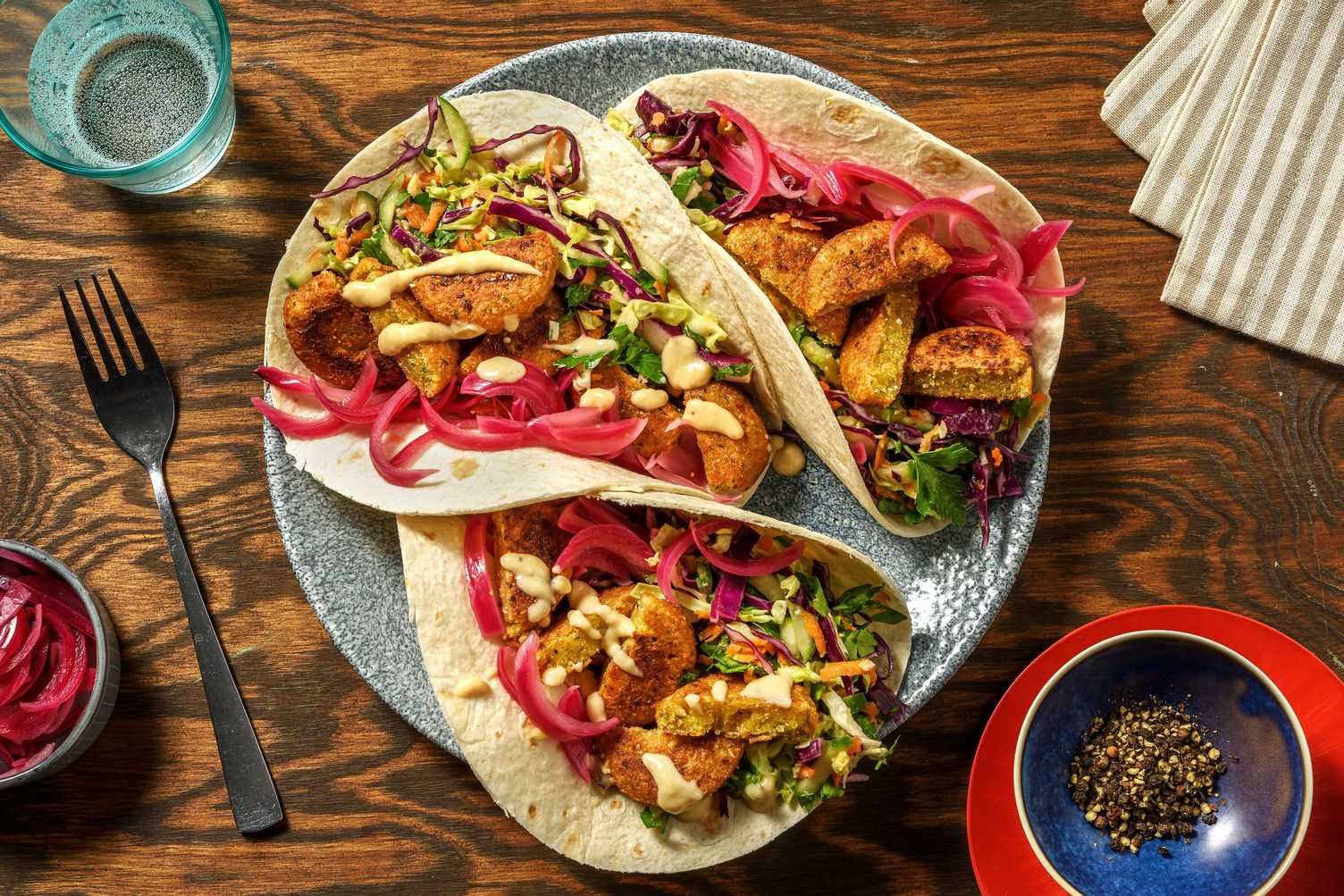 Tacos croustillants aux falafels Recette | HelloFresh