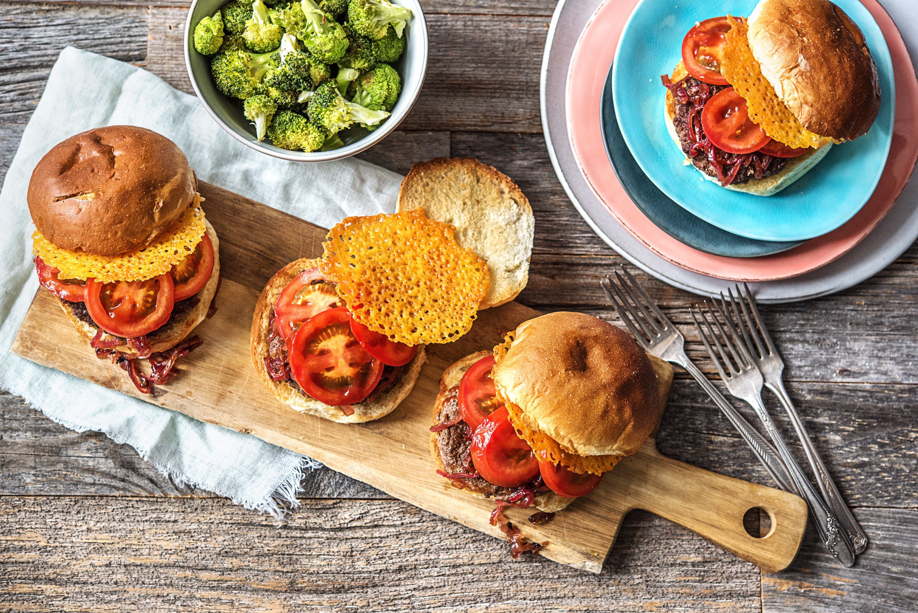 Crispy Frico Cheeseburgers Recipe | HelloFresh