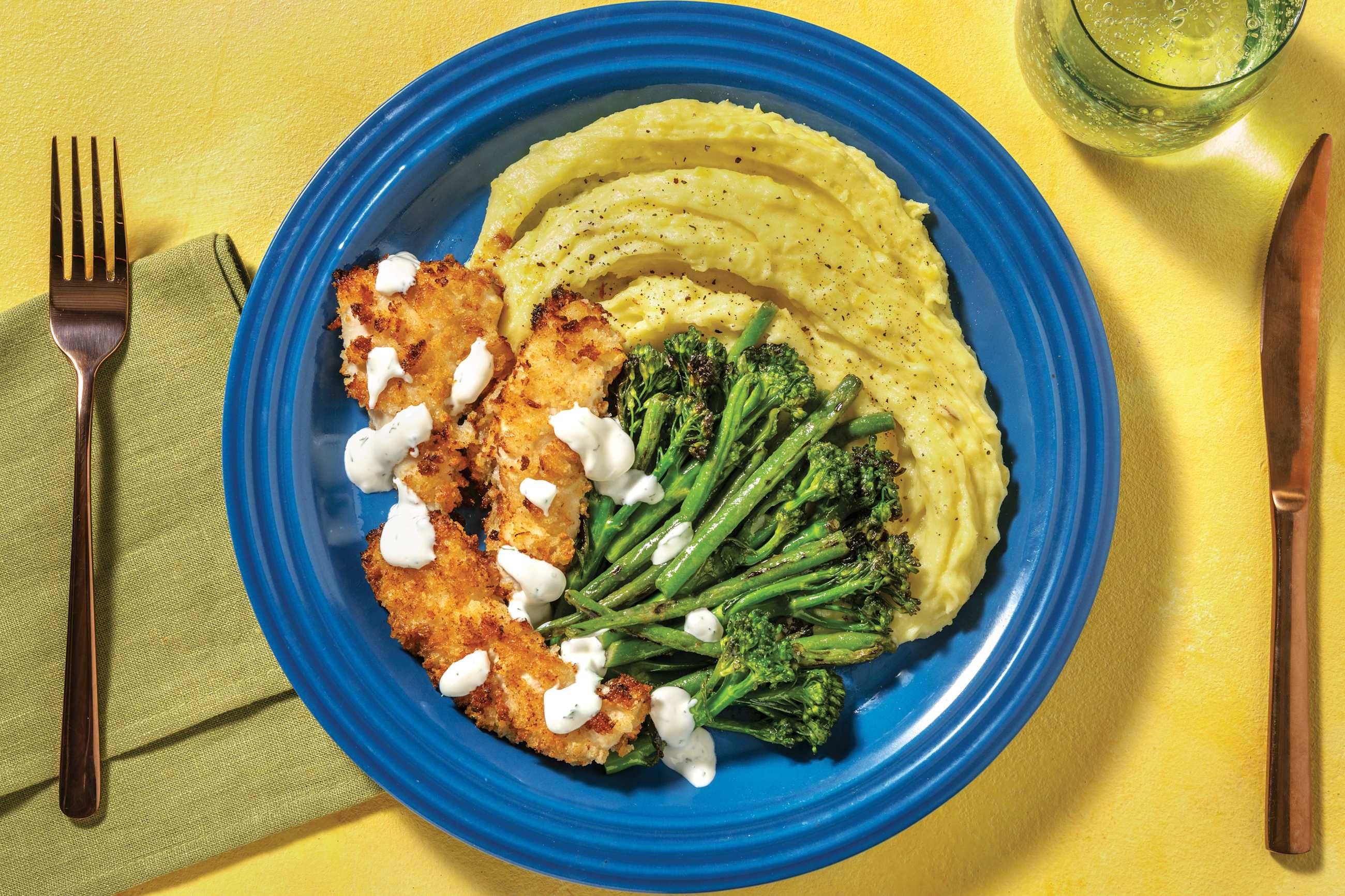 Crumbed Chicken & Herby Mayo Recipe | HelloFresh