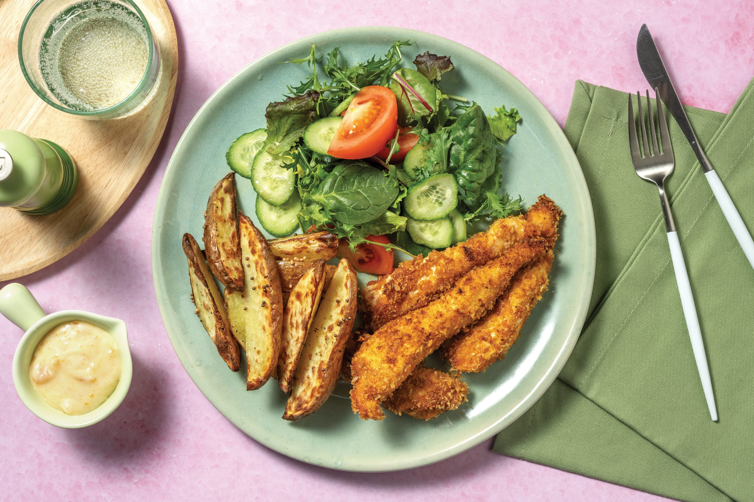 Quick Crumbed Tandoori Chicken & Wedges Recipe | HelloFresh