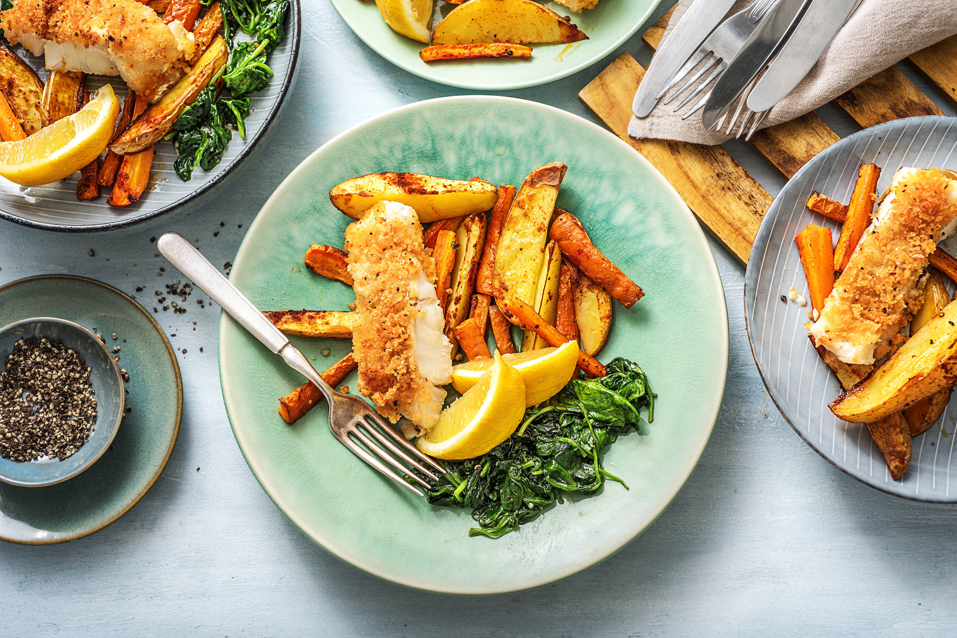 Cod with Wedges and Carrots Recipe | HelloFresh