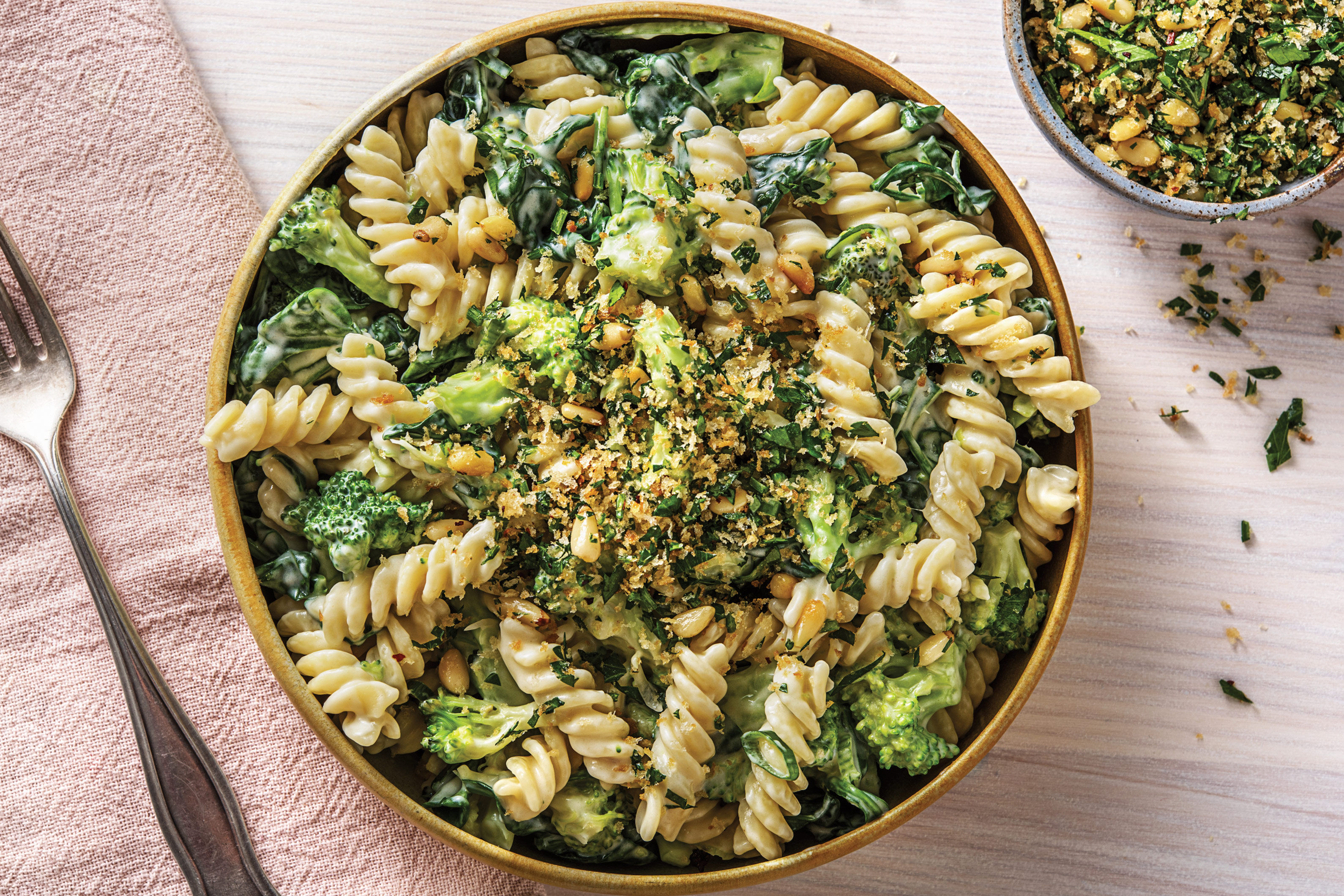 Double Cheese Mac & Greens with Crumb Topping Recipe | HelloFresh