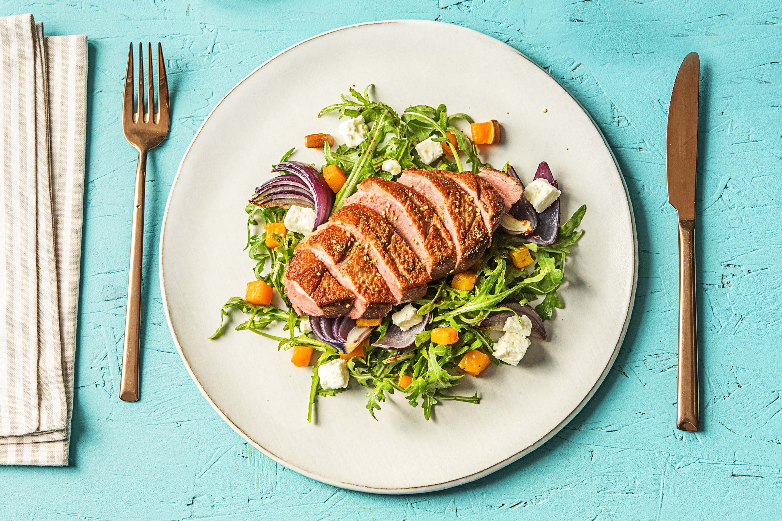 Crusted Duck Breast with Butternut Recipe | HelloFresh