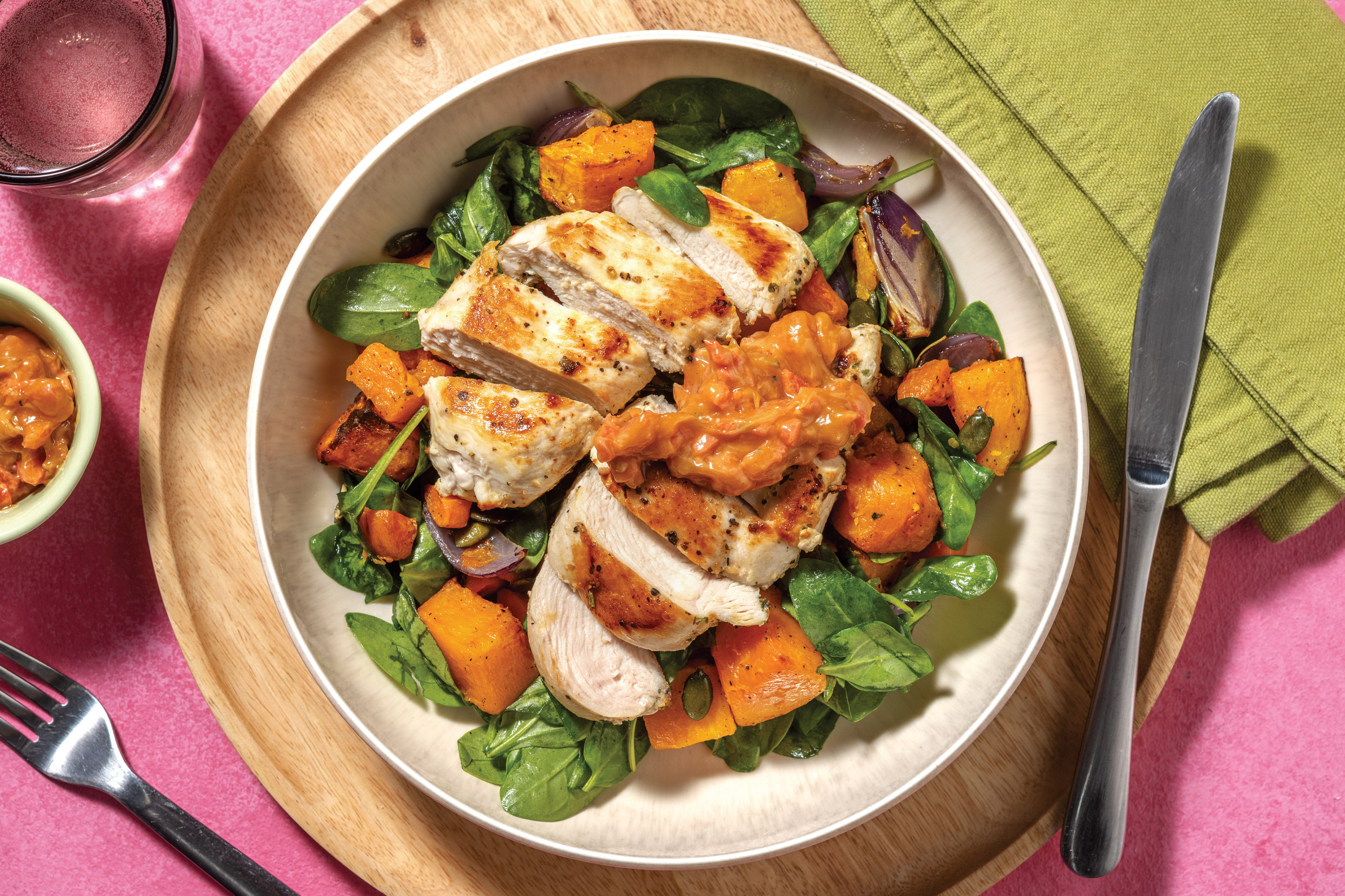 Herby Chicken & Rainbow Veggie Toss Recipe | HelloFresh