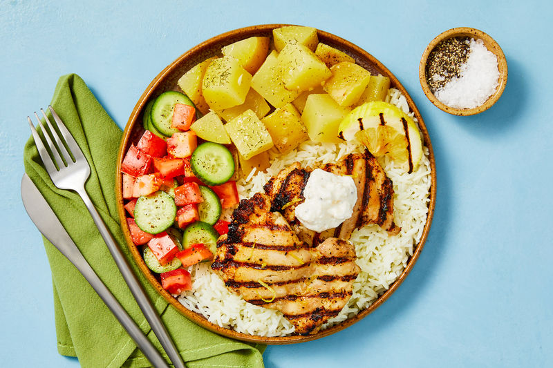 Greek-Style Grilled Chicken Dinner Recipe | HelloFresh
