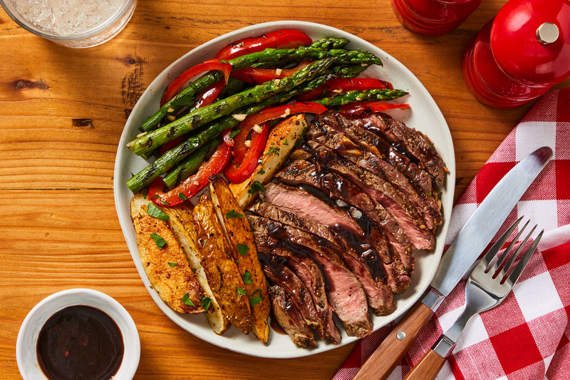 Grilled Blueberry-Balsamic Double Striploin Steak Recipe | HelloFresh