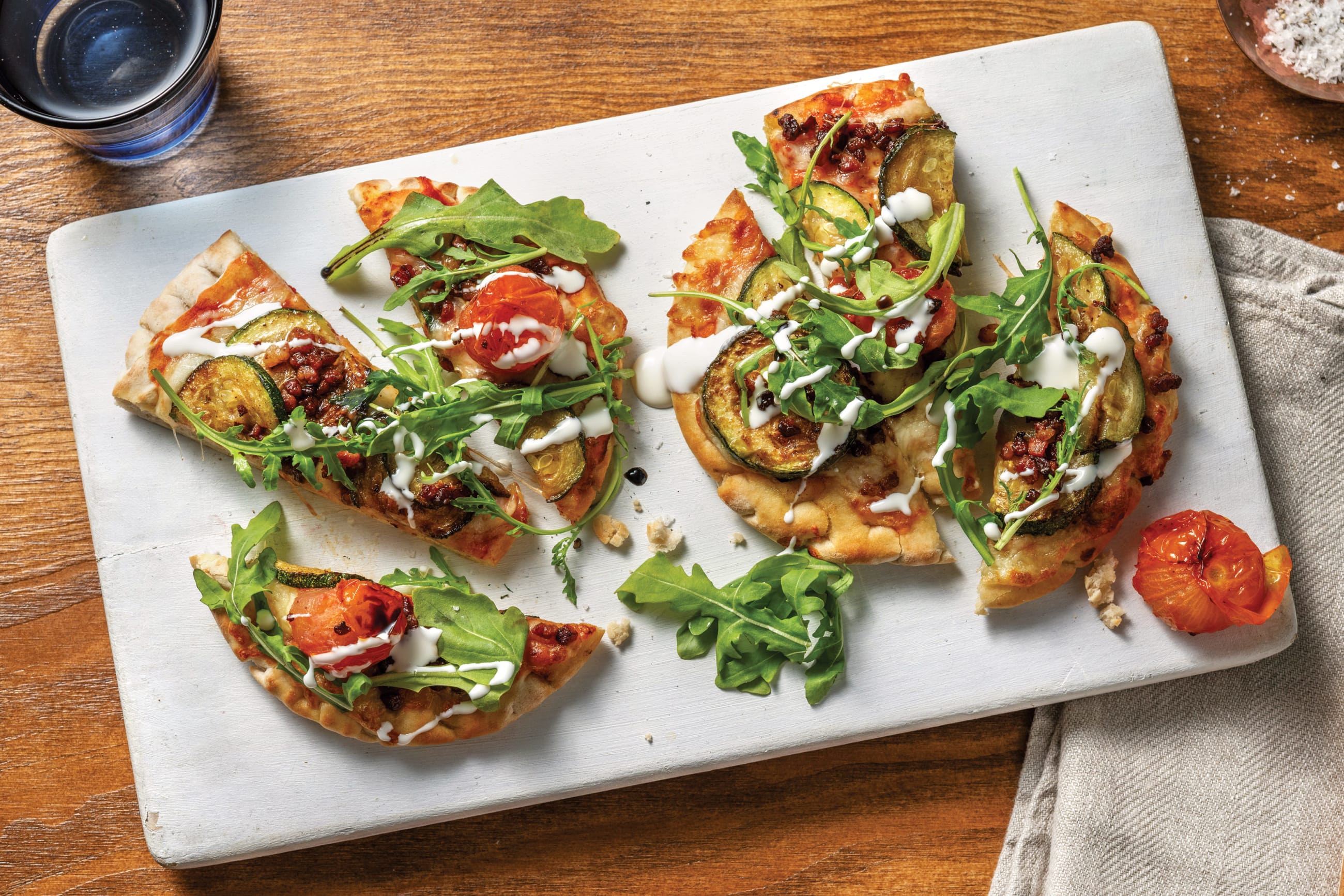 Bacon & Zucchini Flatbread Pizza Recipe | HelloFresh