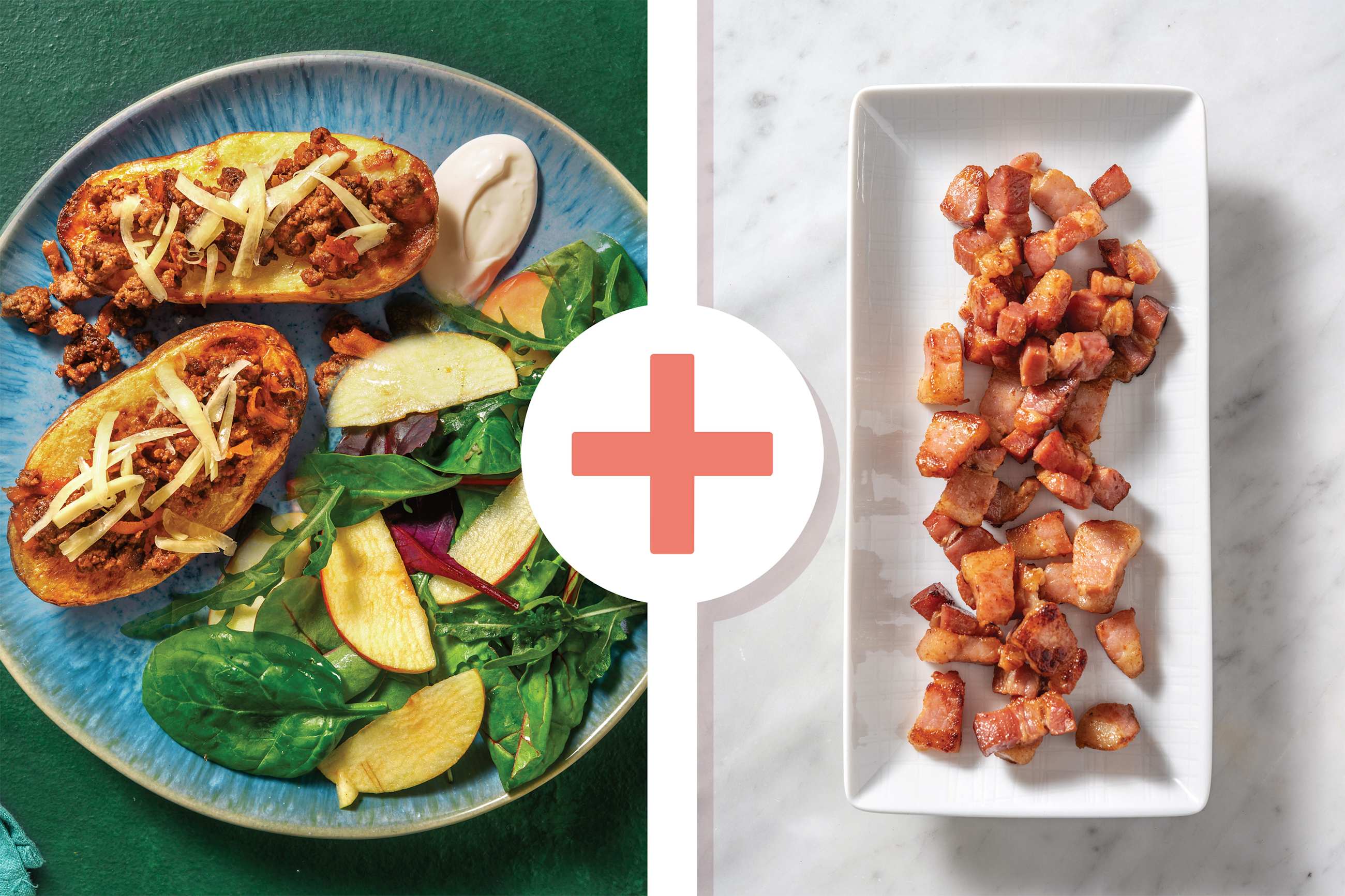 Easy Beef, Bacon & Cheddar Jacket Potatoes Recipe | HelloFresh