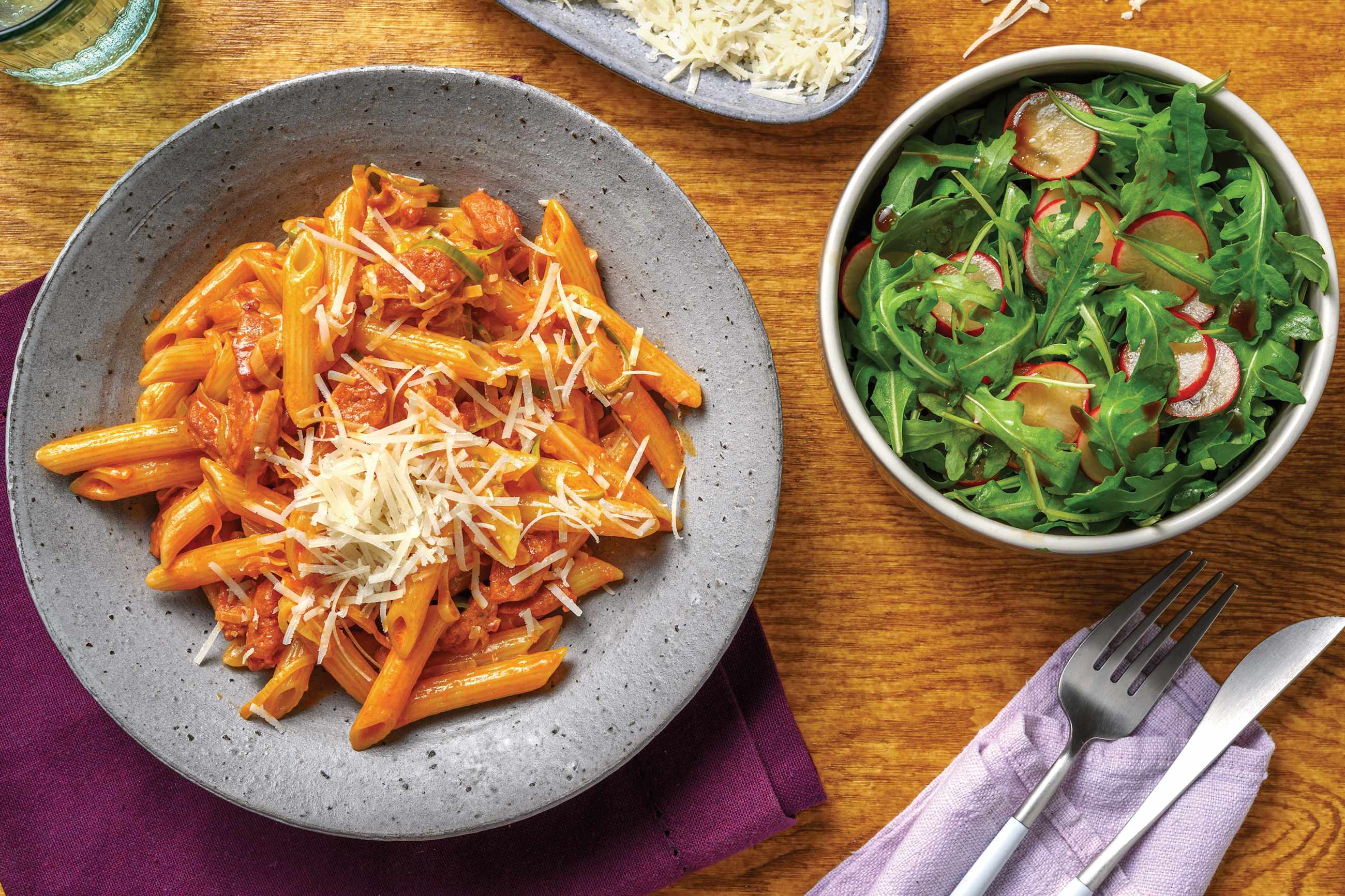 Easy Creamy Tomato & Chorizo Penne Recipe | HelloFresh