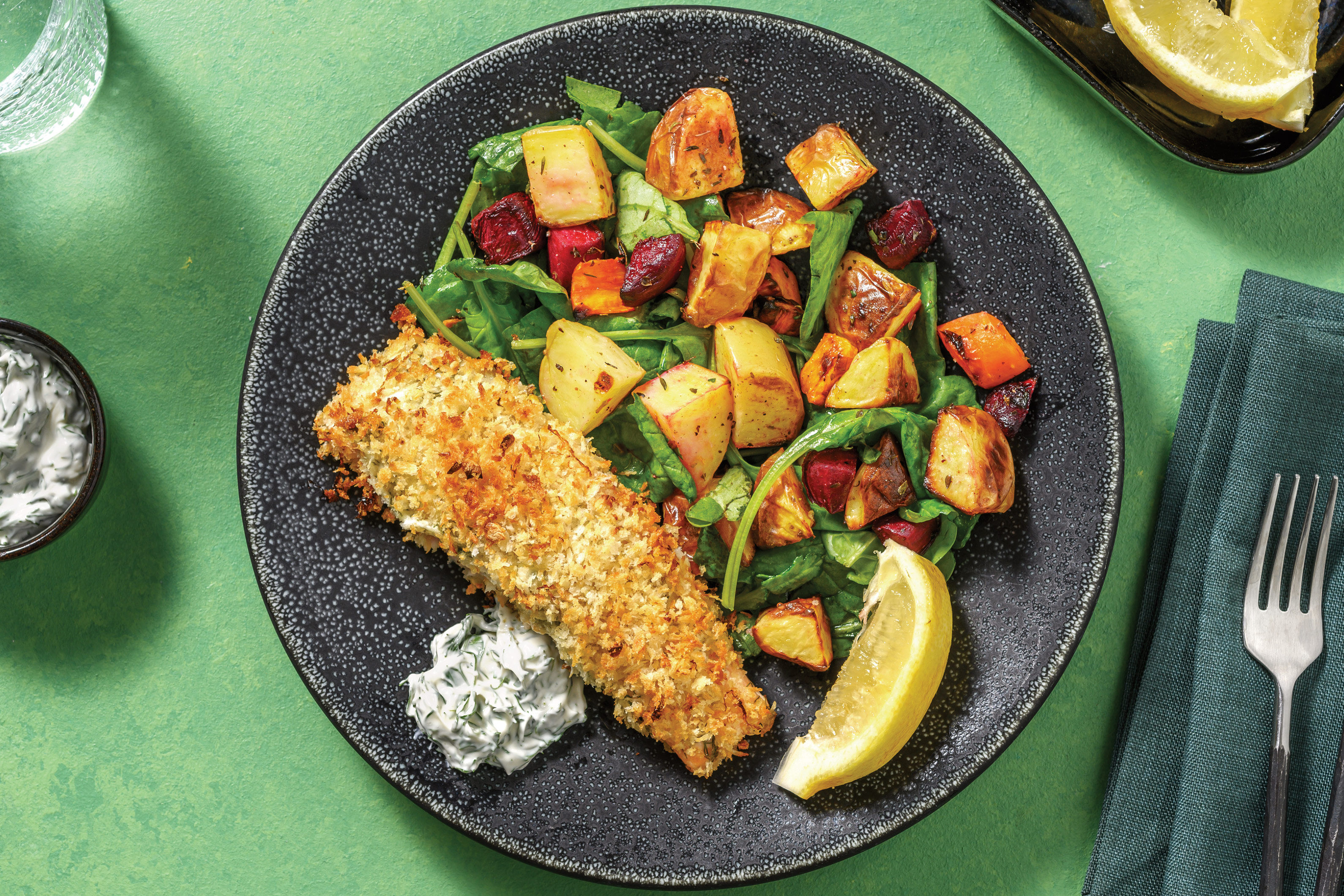 Easy Dill & Parsley Crumbed Salmon Recipe | HelloFresh
