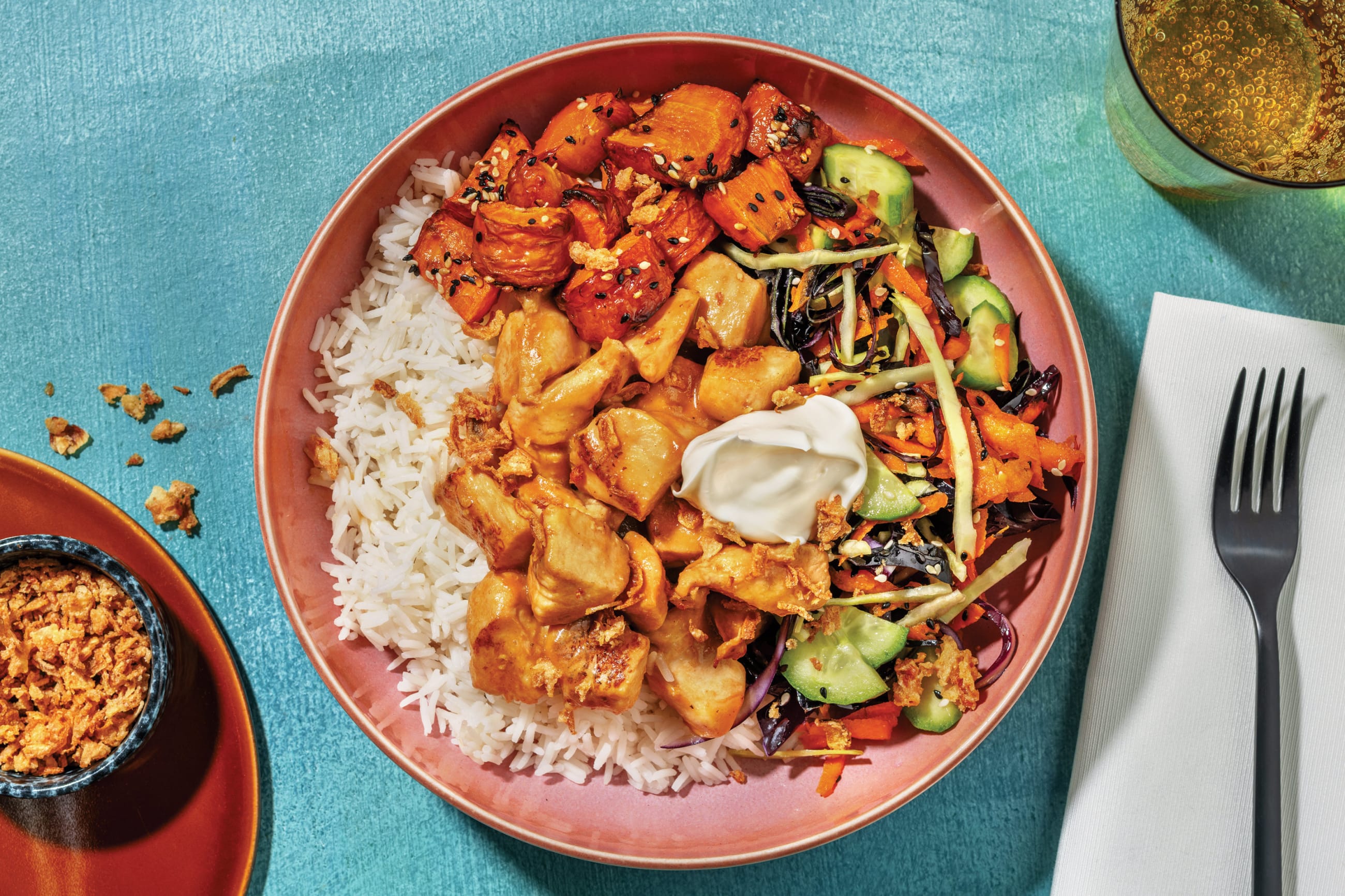 Miso-Honey Chicken Poke Bowl Recipe | HelloFresh