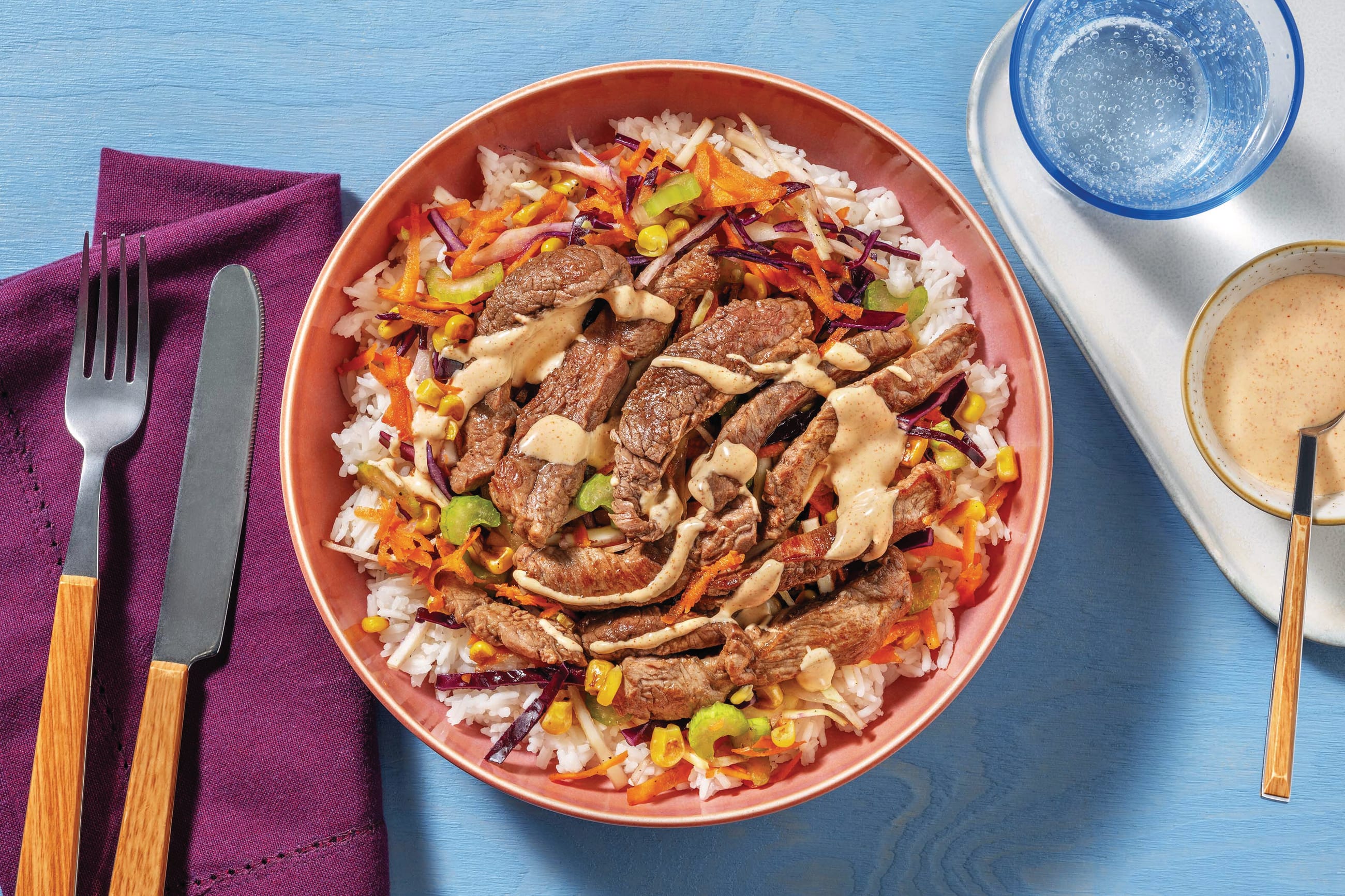 Easy Southern Beef Strips & Garlic Rice Recipe | HelloFresh