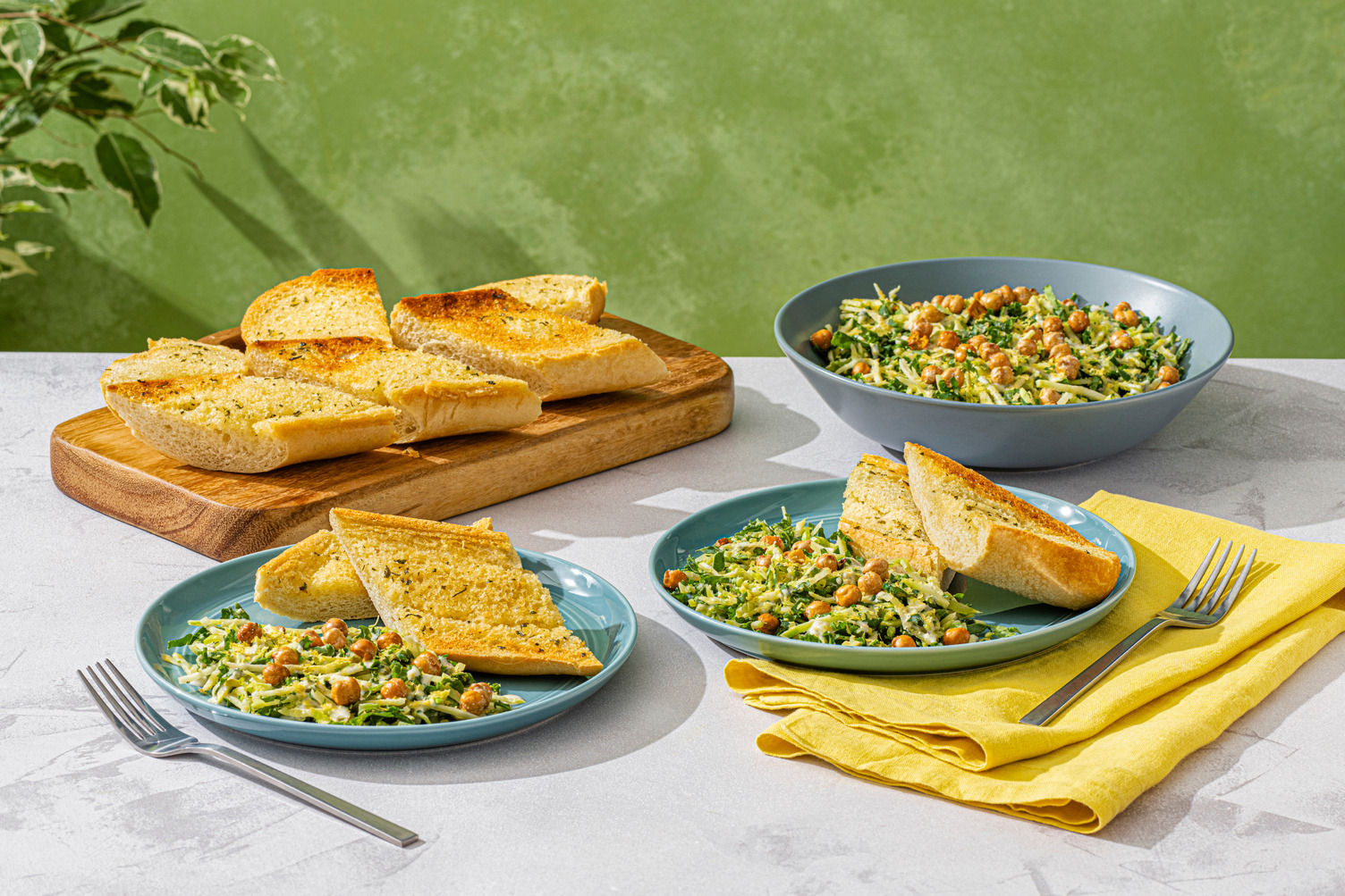 Garlic Bread & Kale Caesar Combo Recipe | HelloFresh