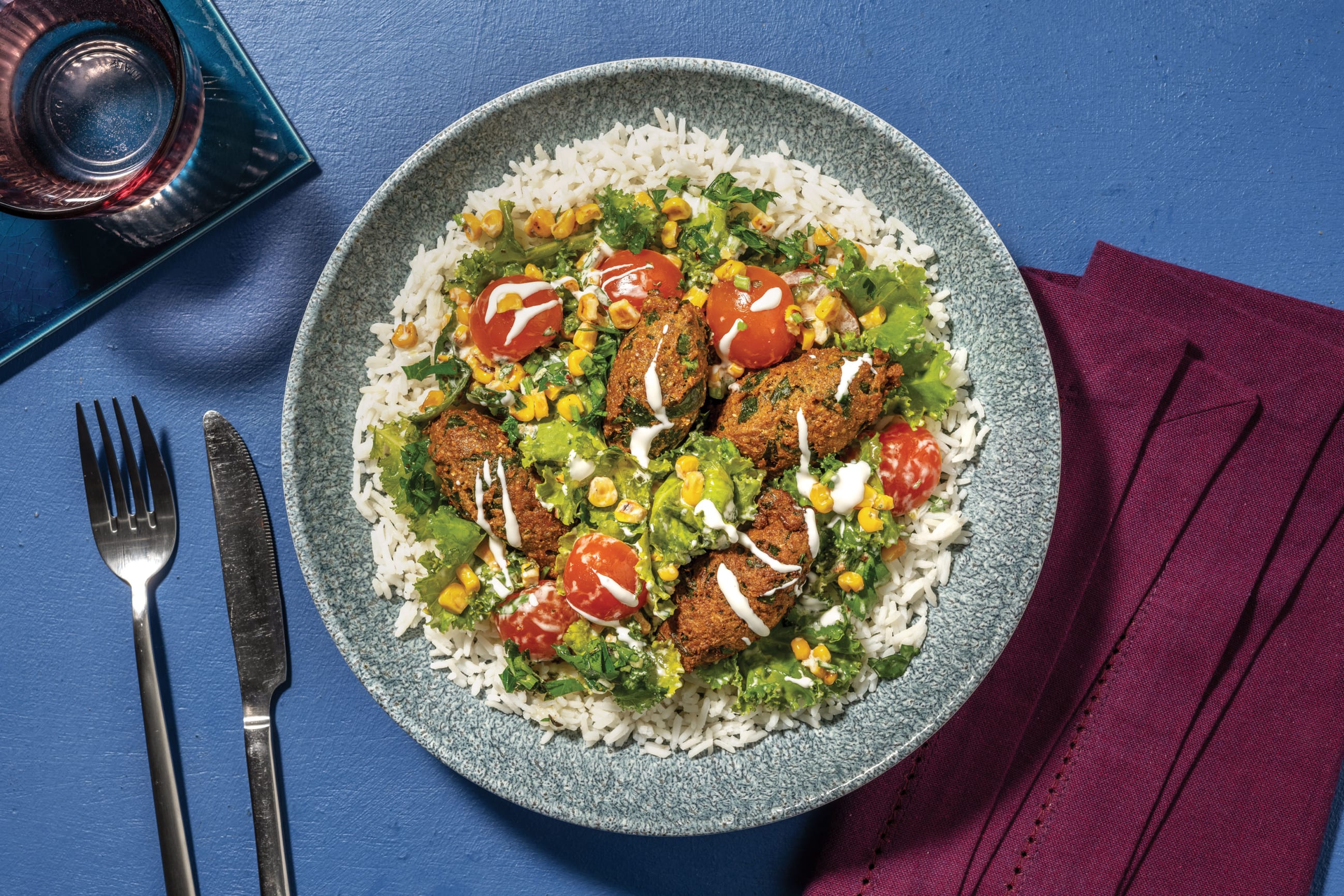 Falafel & Kale-Tomato Salsa Toss Recipe | HelloFresh