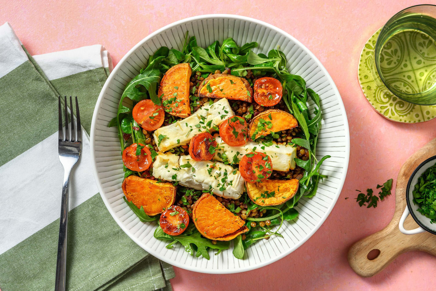Feta rôtie au miel et patate douce Recette | HelloFresh