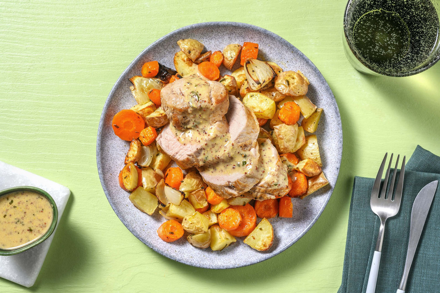 Pork Tenderloin and Veggie Tray-Bake Recipe | HelloFresh