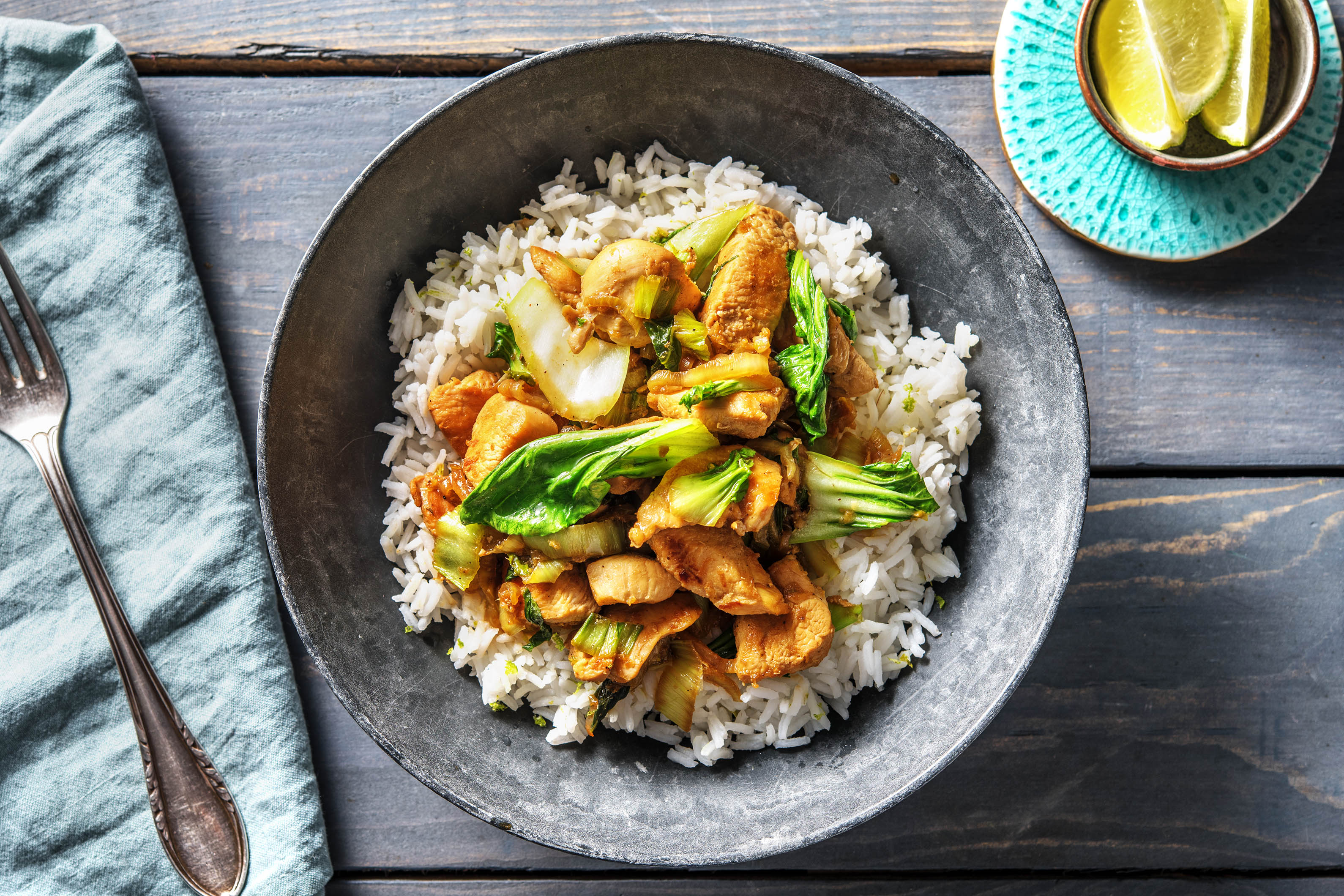 Chicken with Bok Choy and Rice Recipe | HelloFresh