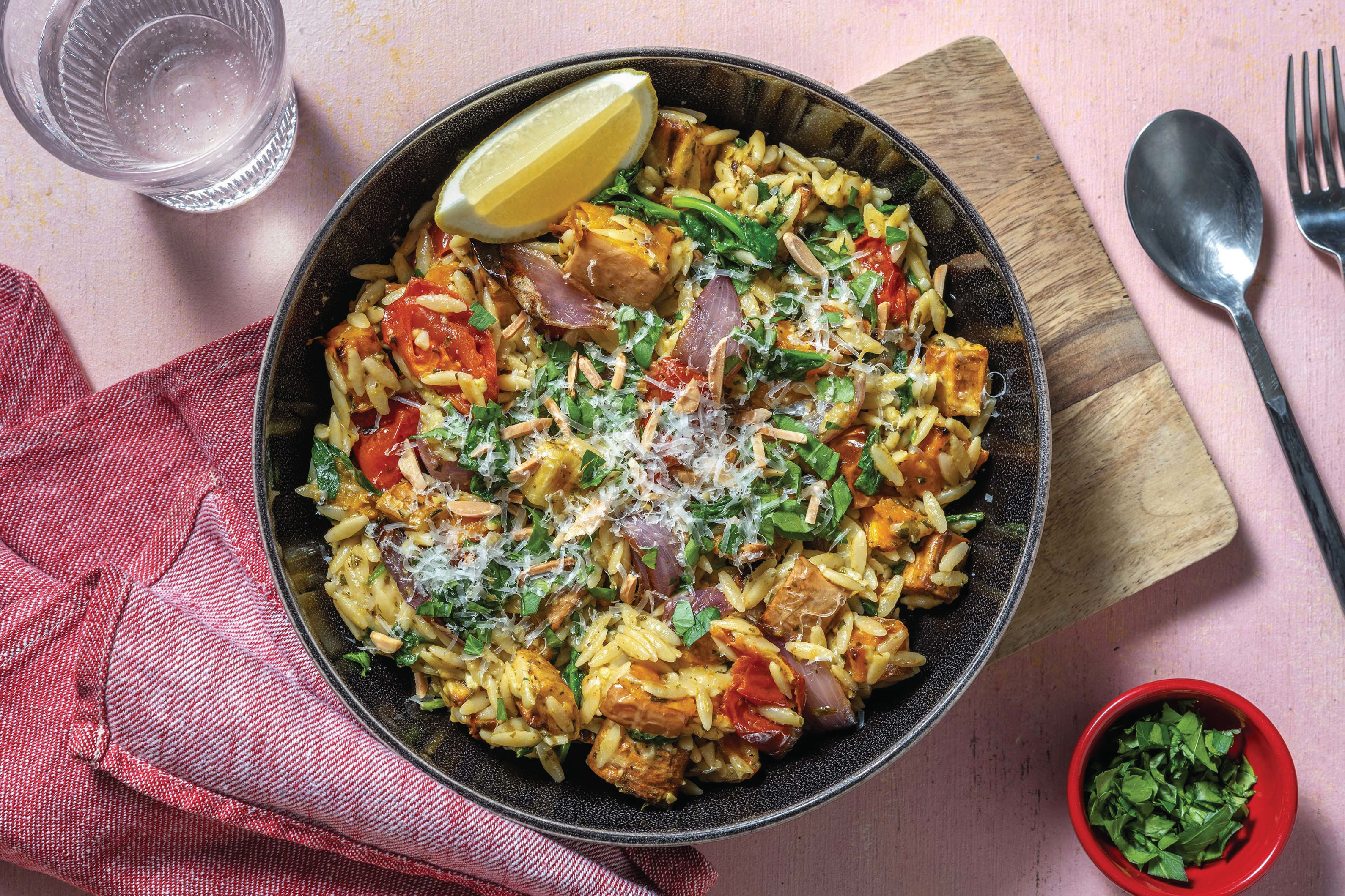 Warm Pesto & Roast Veggie Risoni Recipe | HelloFresh