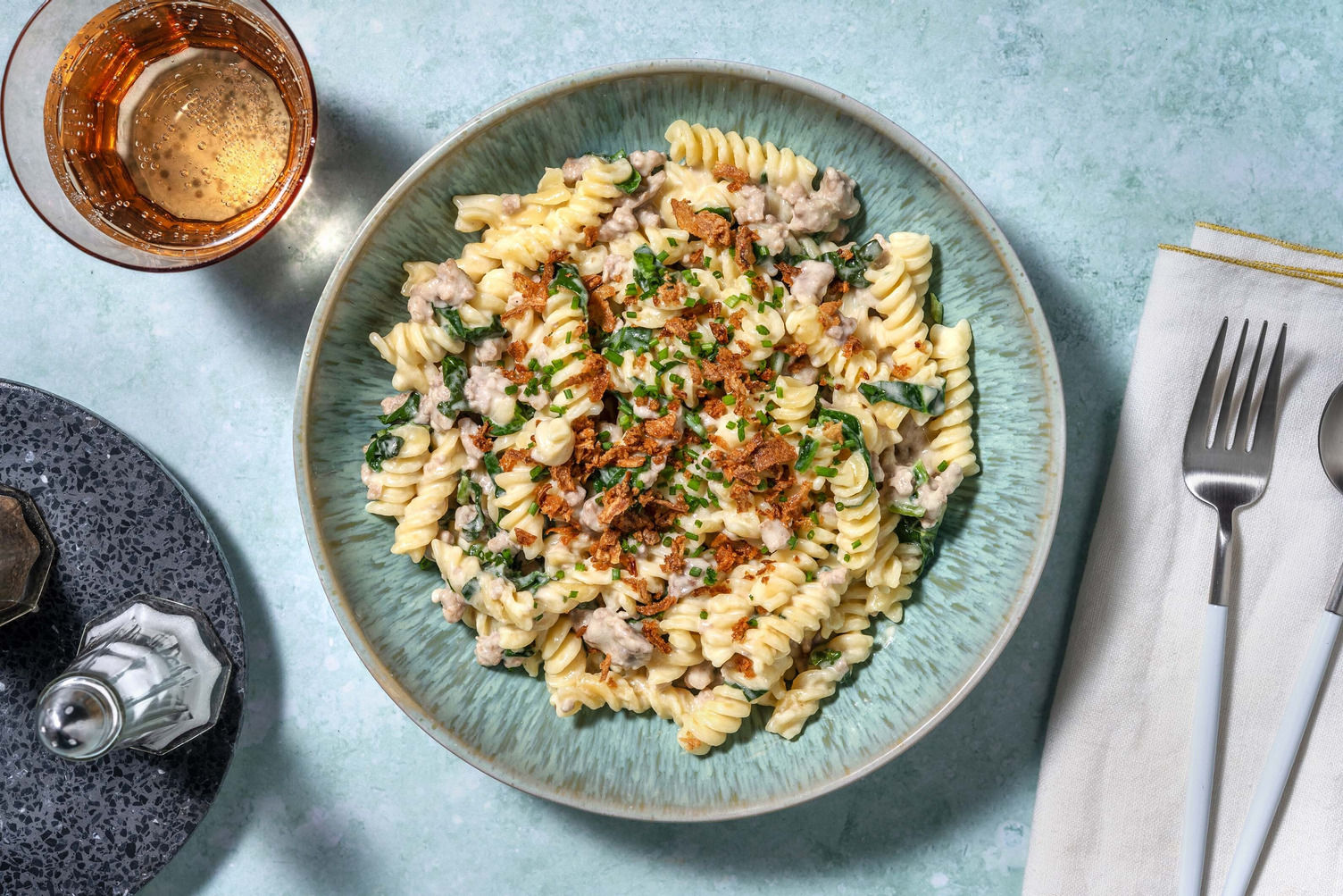 Speedy Cheesy Double Chicken Fusilli Recipe | HelloFresh