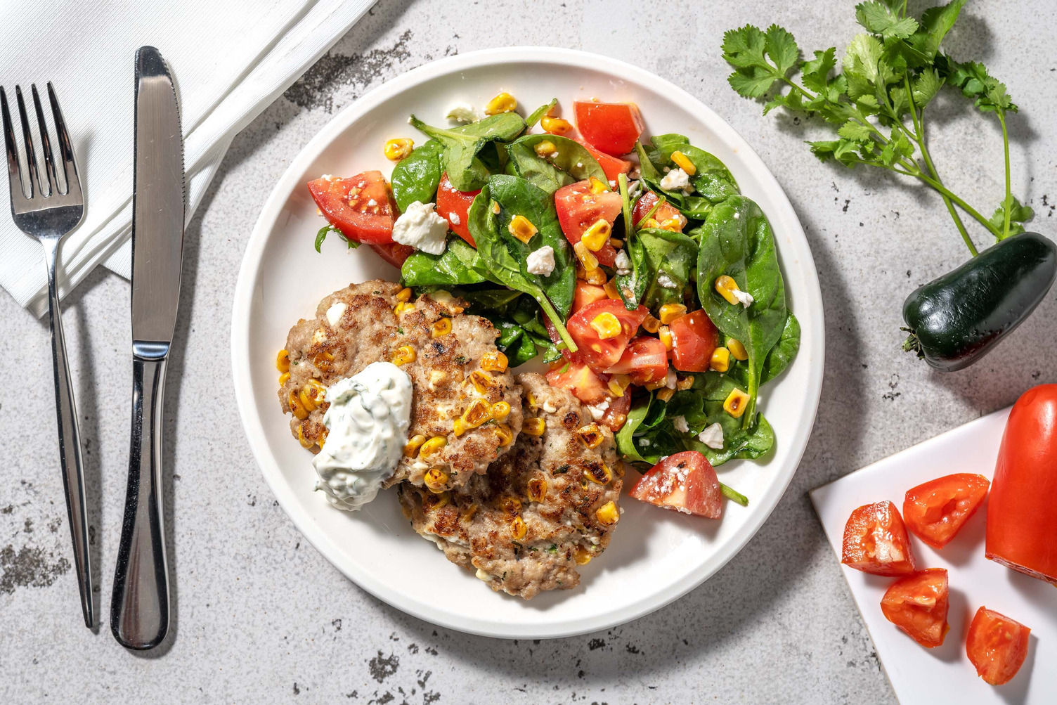 Smart Jalapeño and Feta Chicken Patties Recipe | HelloFresh