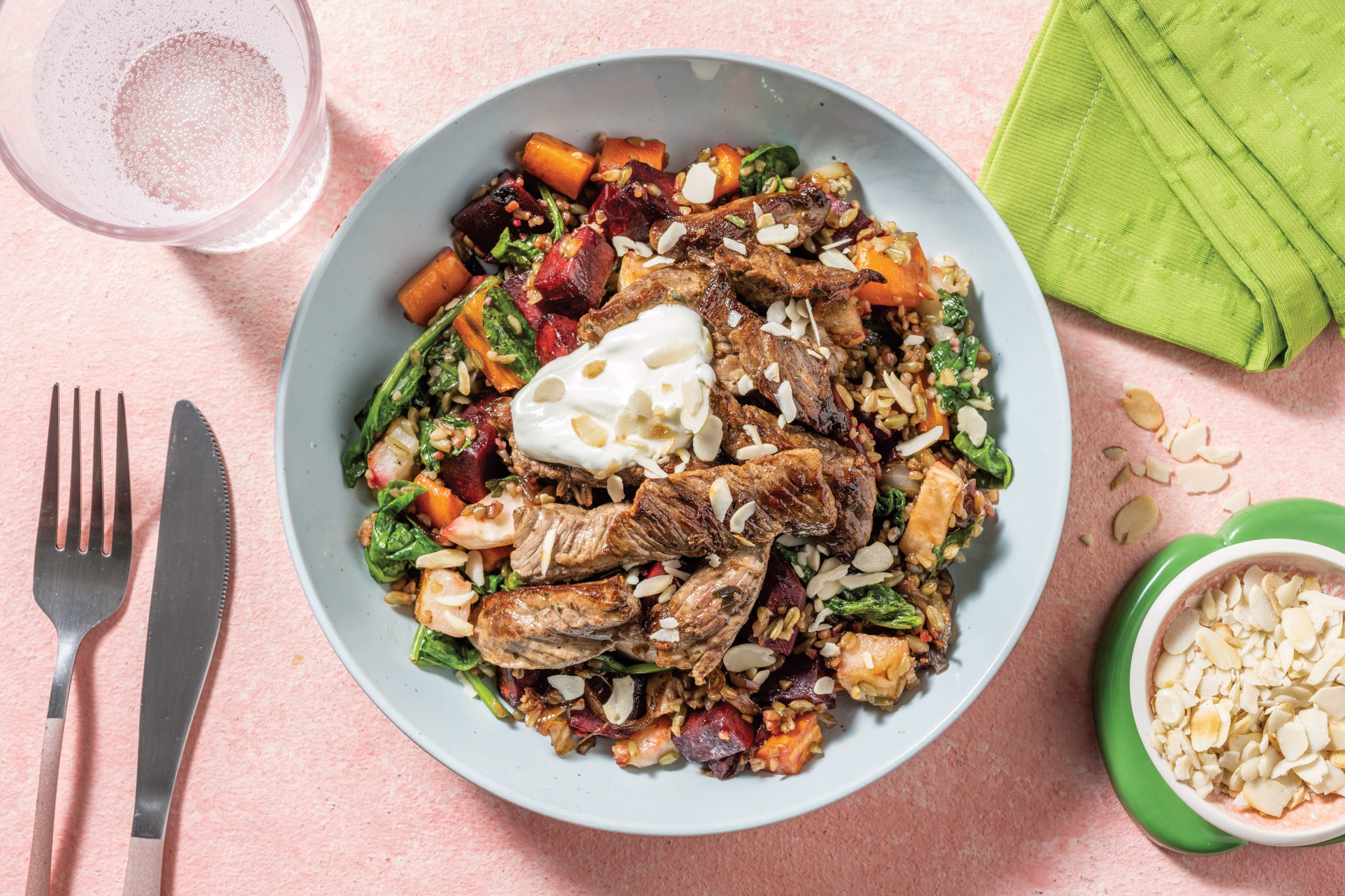 Garlic-Herb Beef & Freekeh Salad Recipe | HelloFresh
