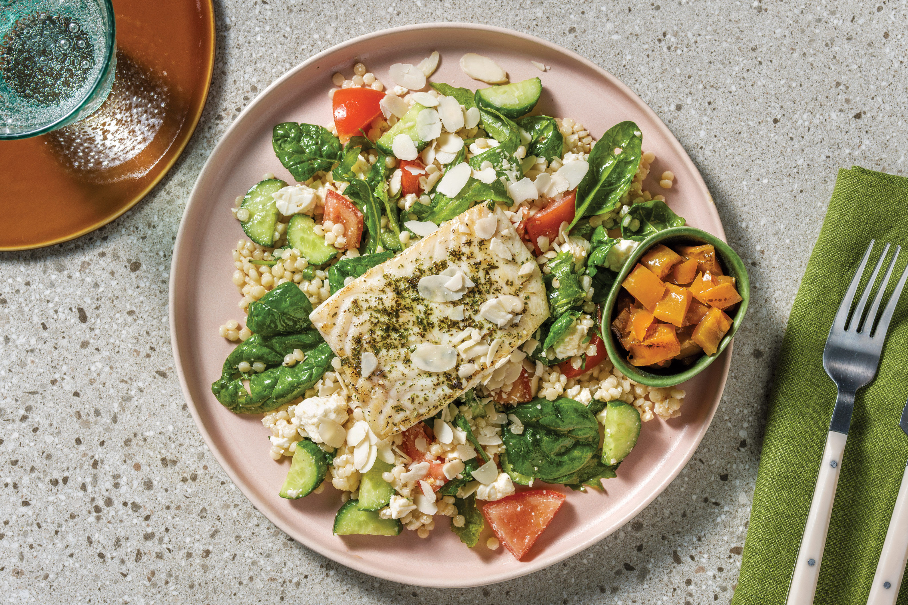 Quick Garlic-Herb Dory & Capsicum Relish Recipe | HelloFresh