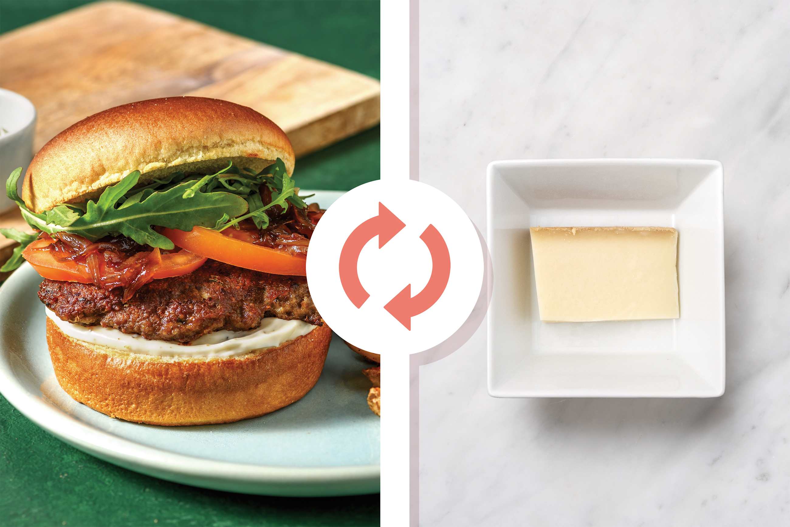 Garlic-Herb Smoked Cheddar Beef Burger Recipe | HelloFresh