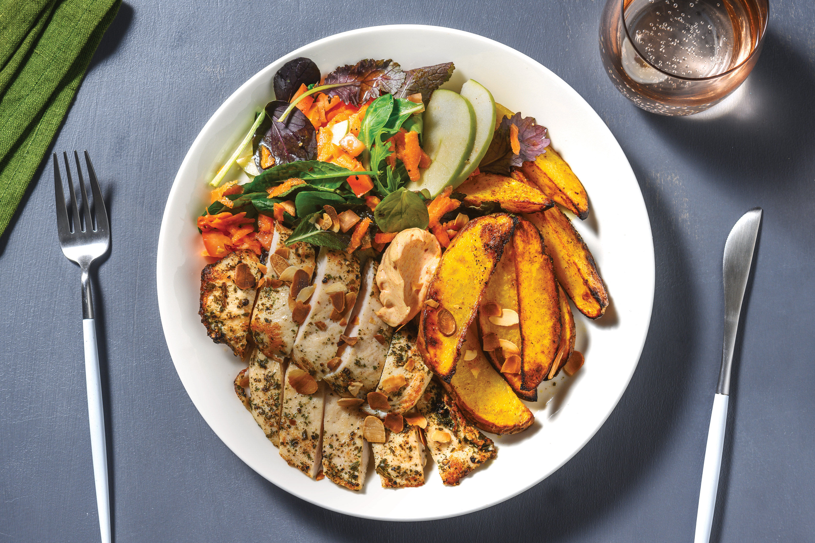 Garlicky Chicken & Potato Wedges Recipe | HelloFresh