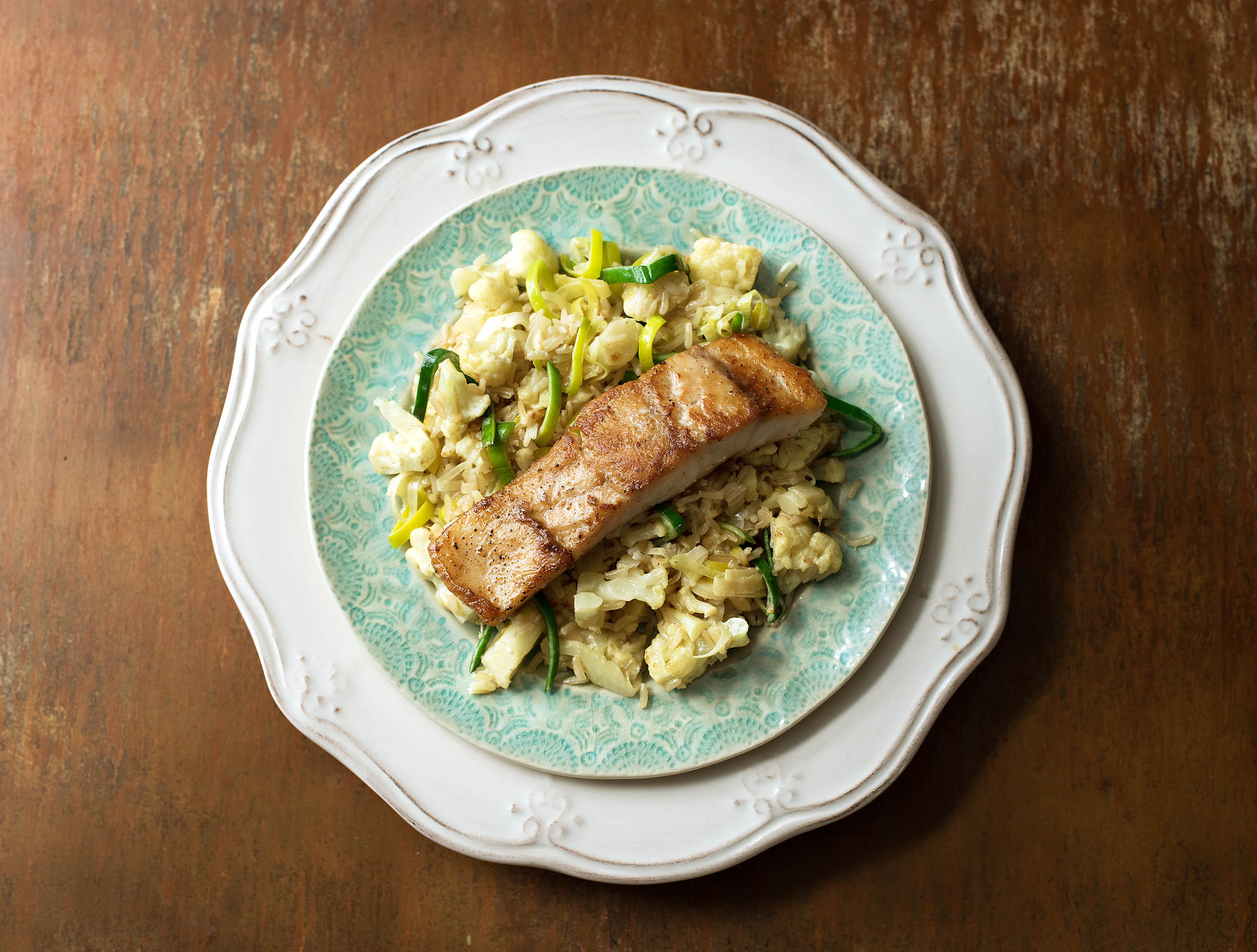 Gebakken groente met victoriabaarsfilet en zilvervliesrijst Recept ...