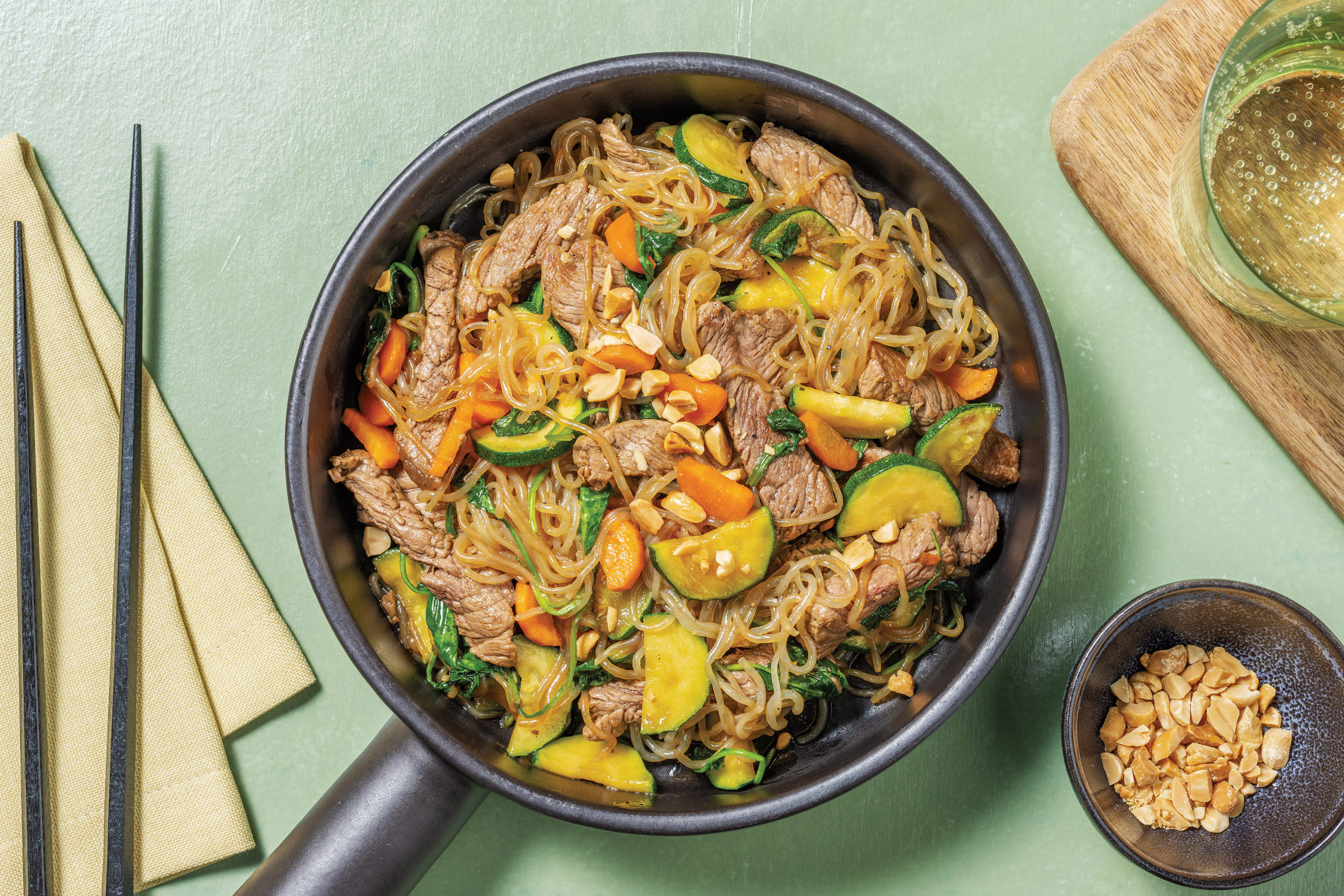 Ginger Beef & Sichuan Garlic Konjac Noodles Recipe | HelloFresh