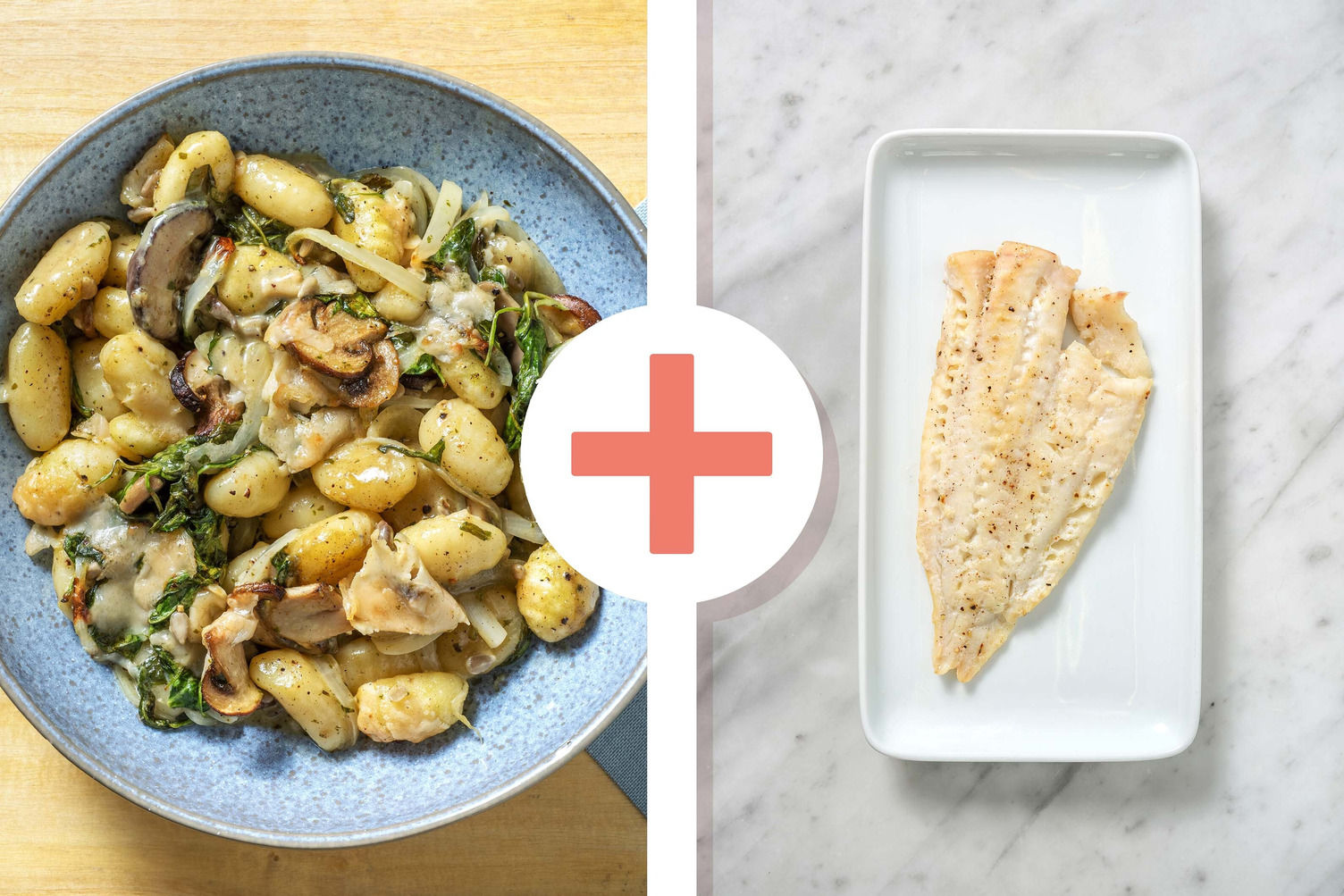 Gnocchi-Spinat-Auflauf mit extra Schellfischfilet Rezept | HelloFresh