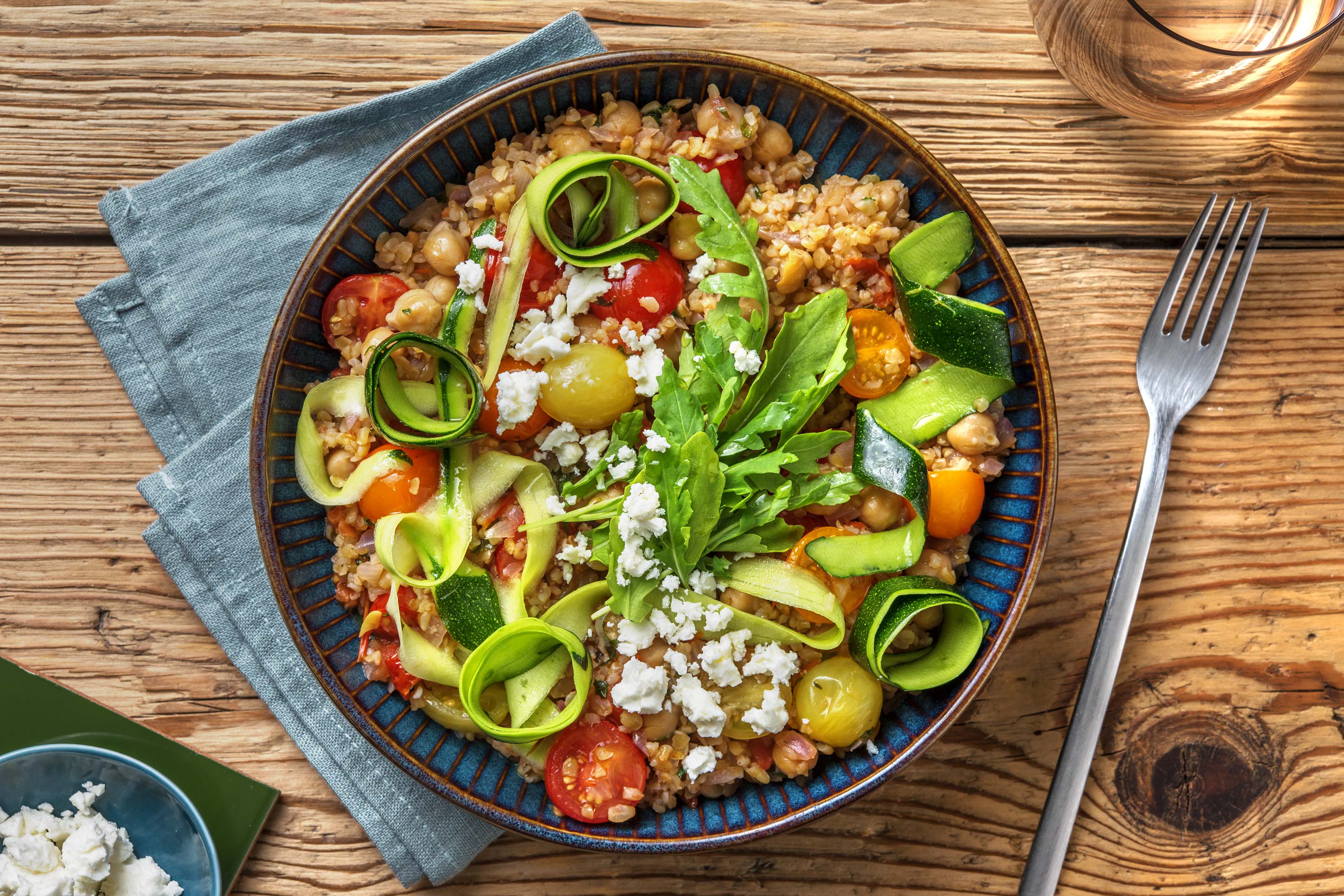Bulgur & Chickpea jumble with Feta Recipe | HelloFresh