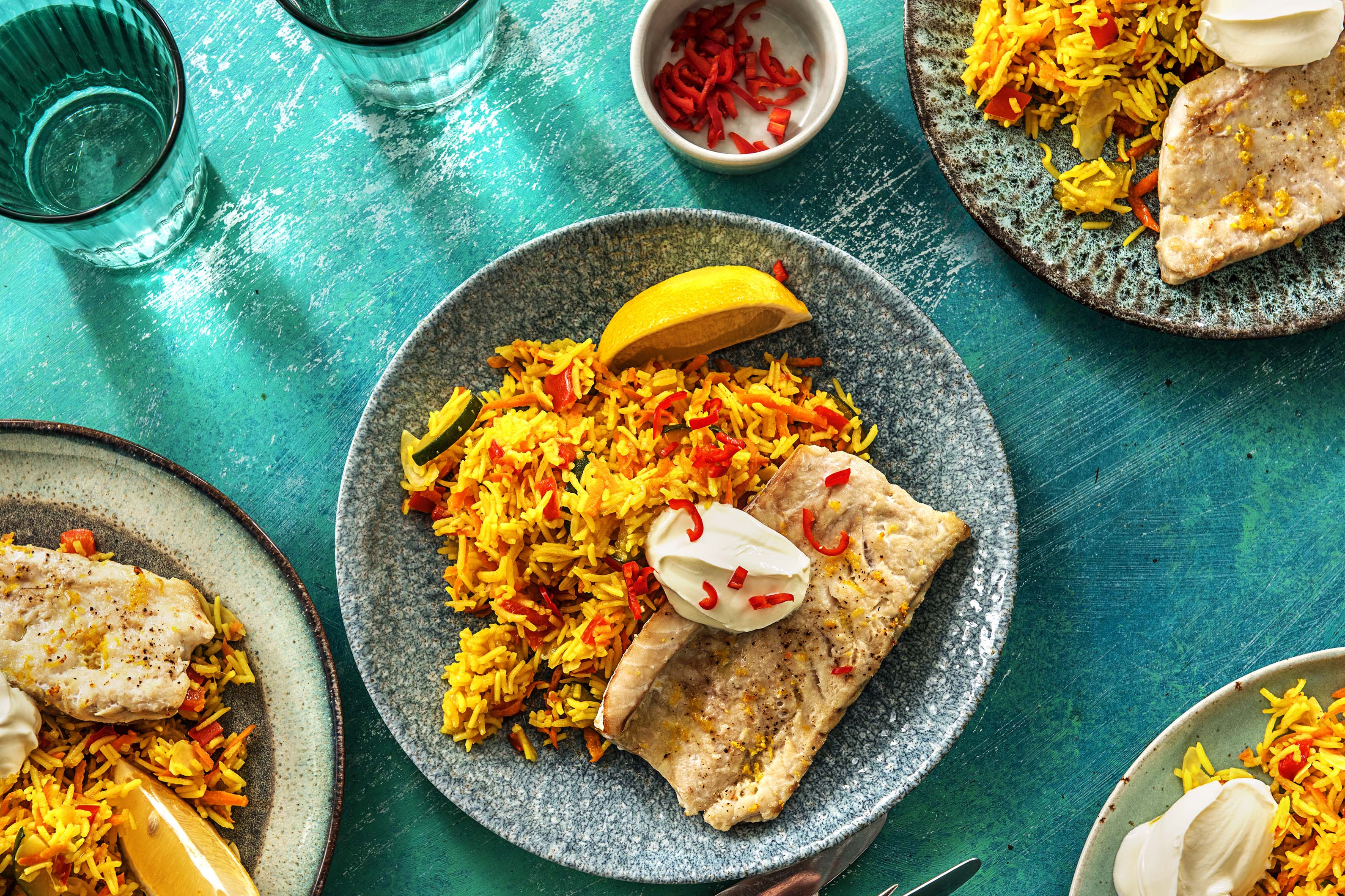 Coley with Veggie Pilaf Recipe | HelloFresh