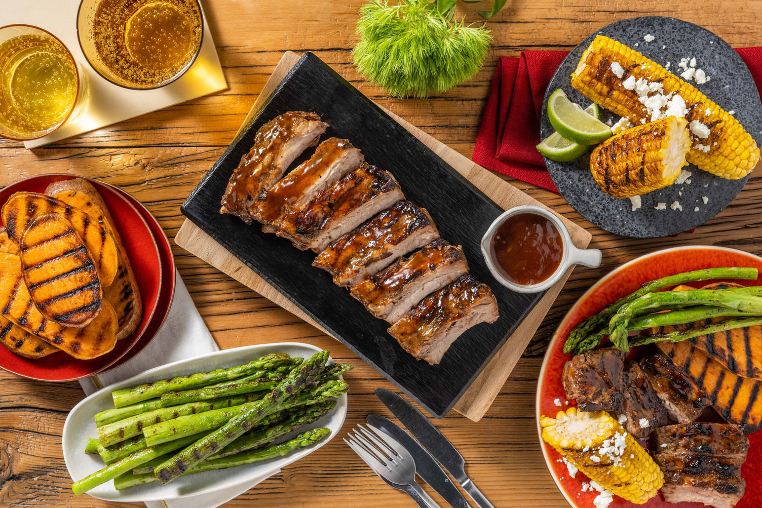 Grilled Mango-Chipotle Ribs and Feta-Buttered Corn Recipe | HelloFresh