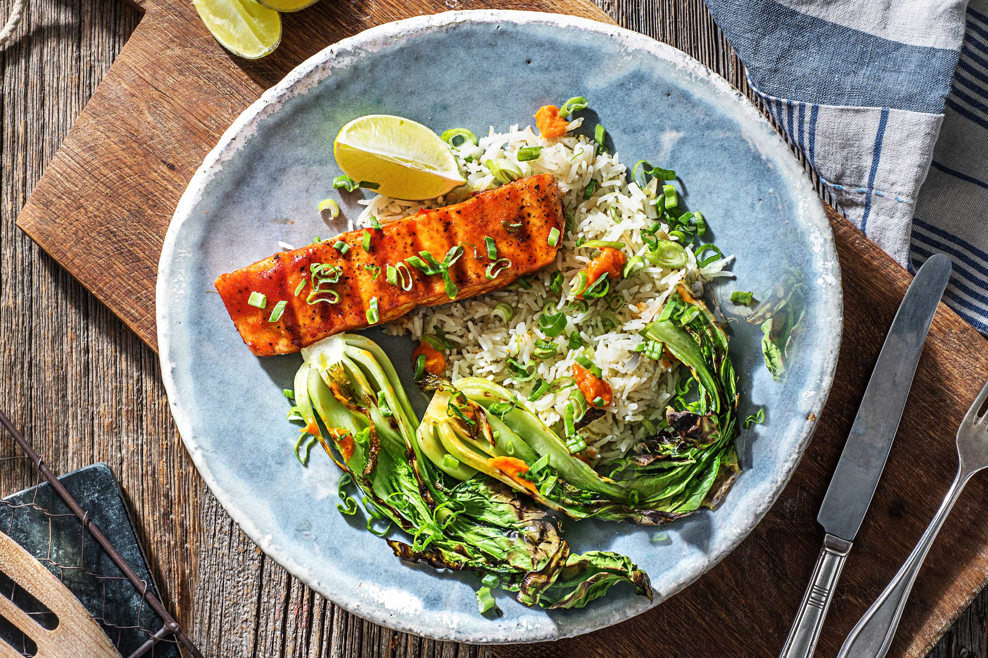 Grilled Hoisin Salmon with Bok Choy Recipe | HelloFresh