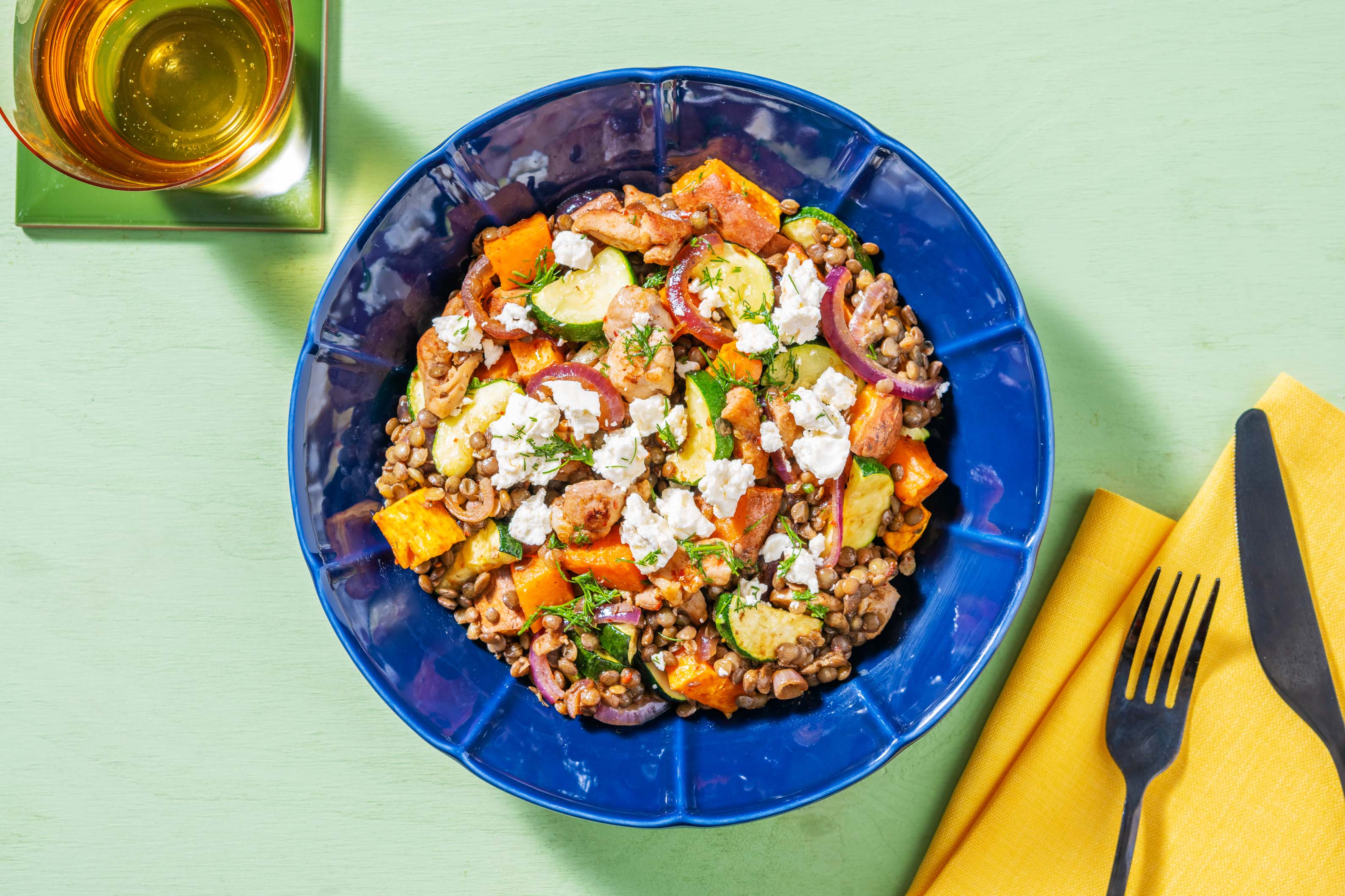 Harissa Chicken and Lentil Jumble Recipe | HelloFresh