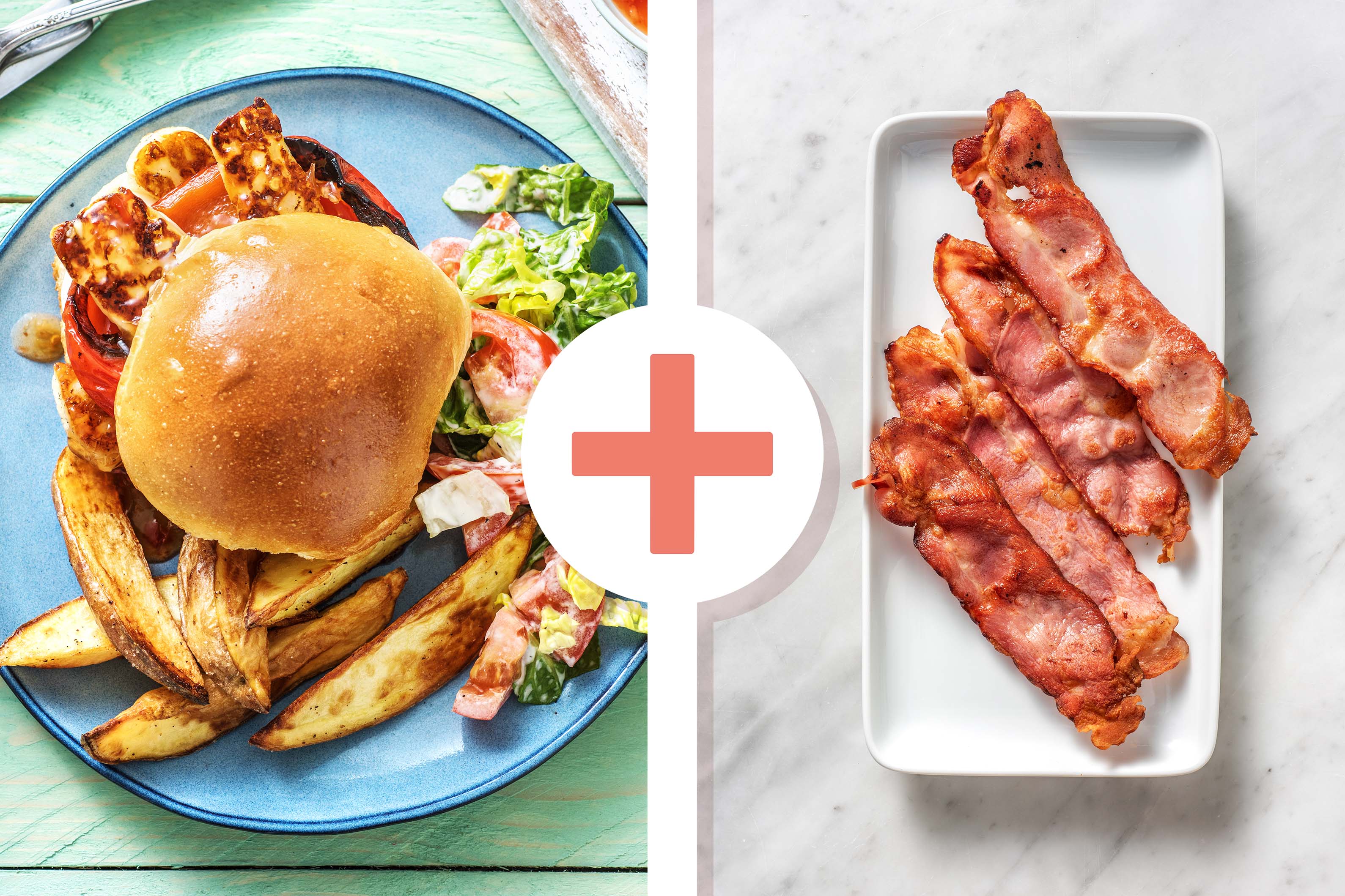 Halloumi and Bacon Burger Recipe | HelloFresh