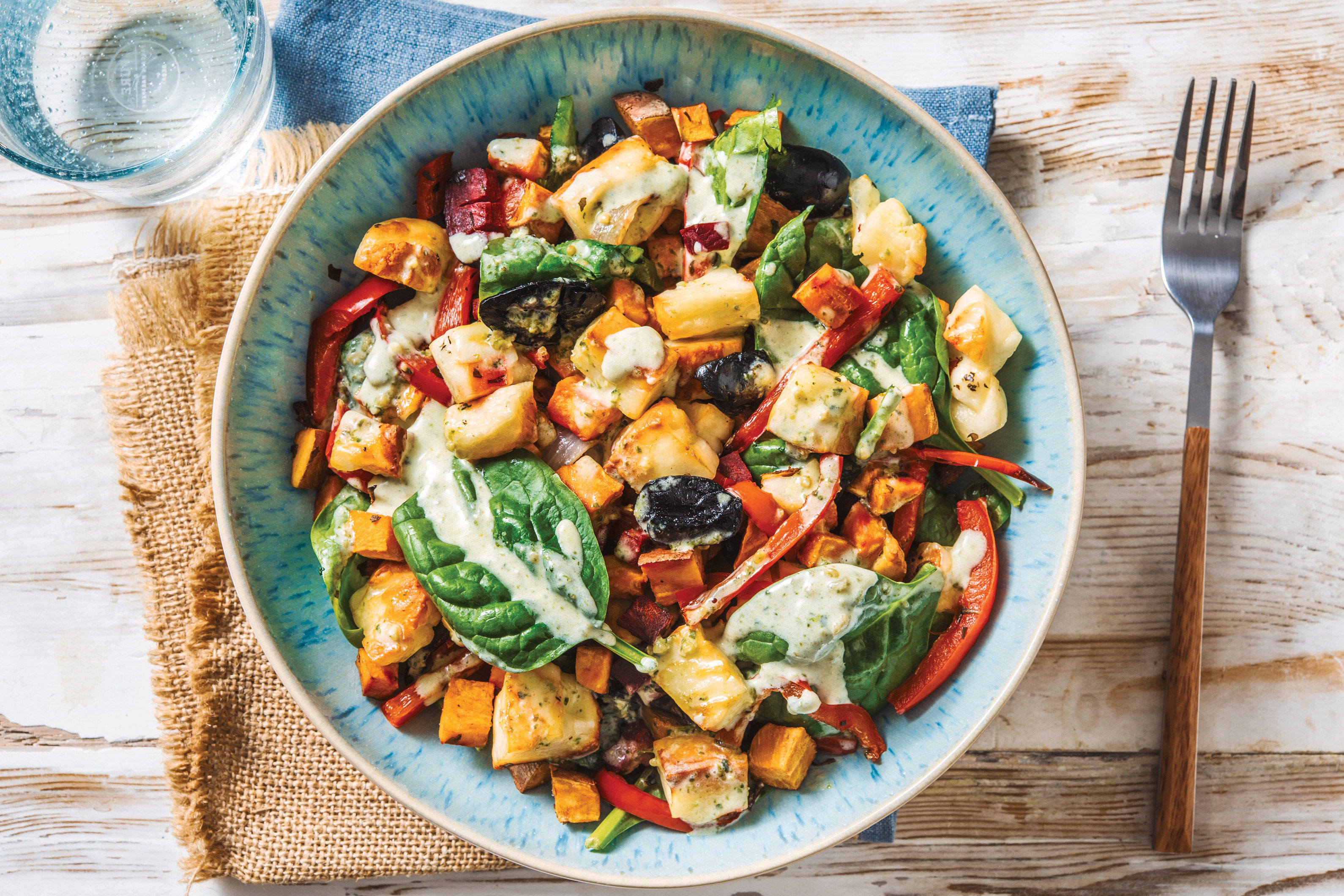 Haloumi & Olive Traybake Recipe | HelloFresh